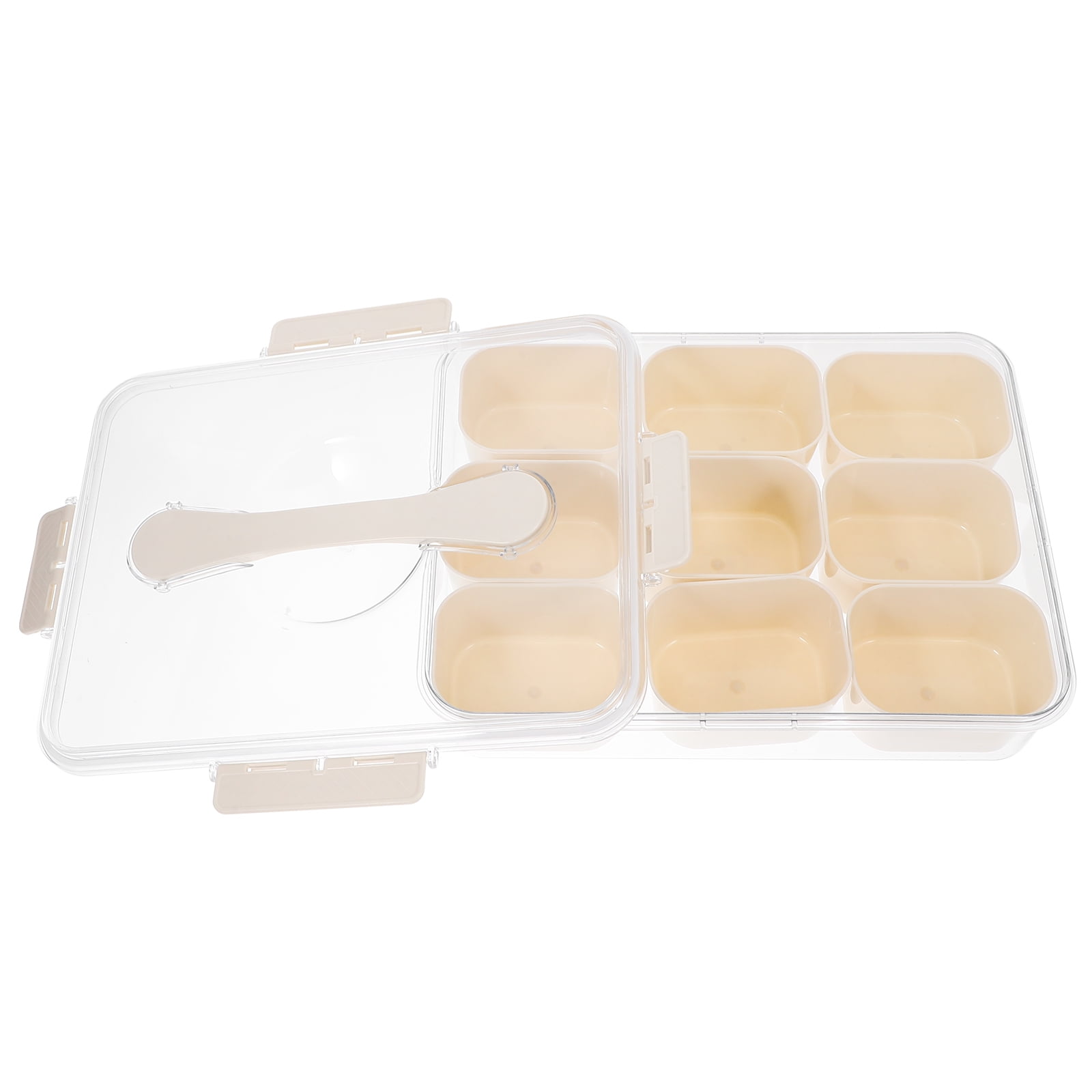 WORGEOUS Seasoning Box Keeper Freezer Organizer 9-compartment Container ...