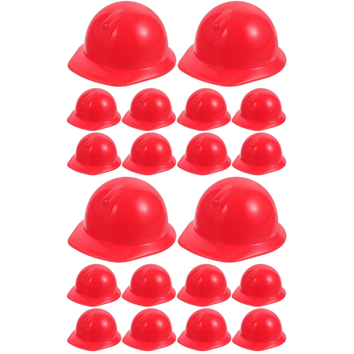 WORGEOUS Set of 2 Red Plastic Mini Safety Hats for Dolls Animatronic ...