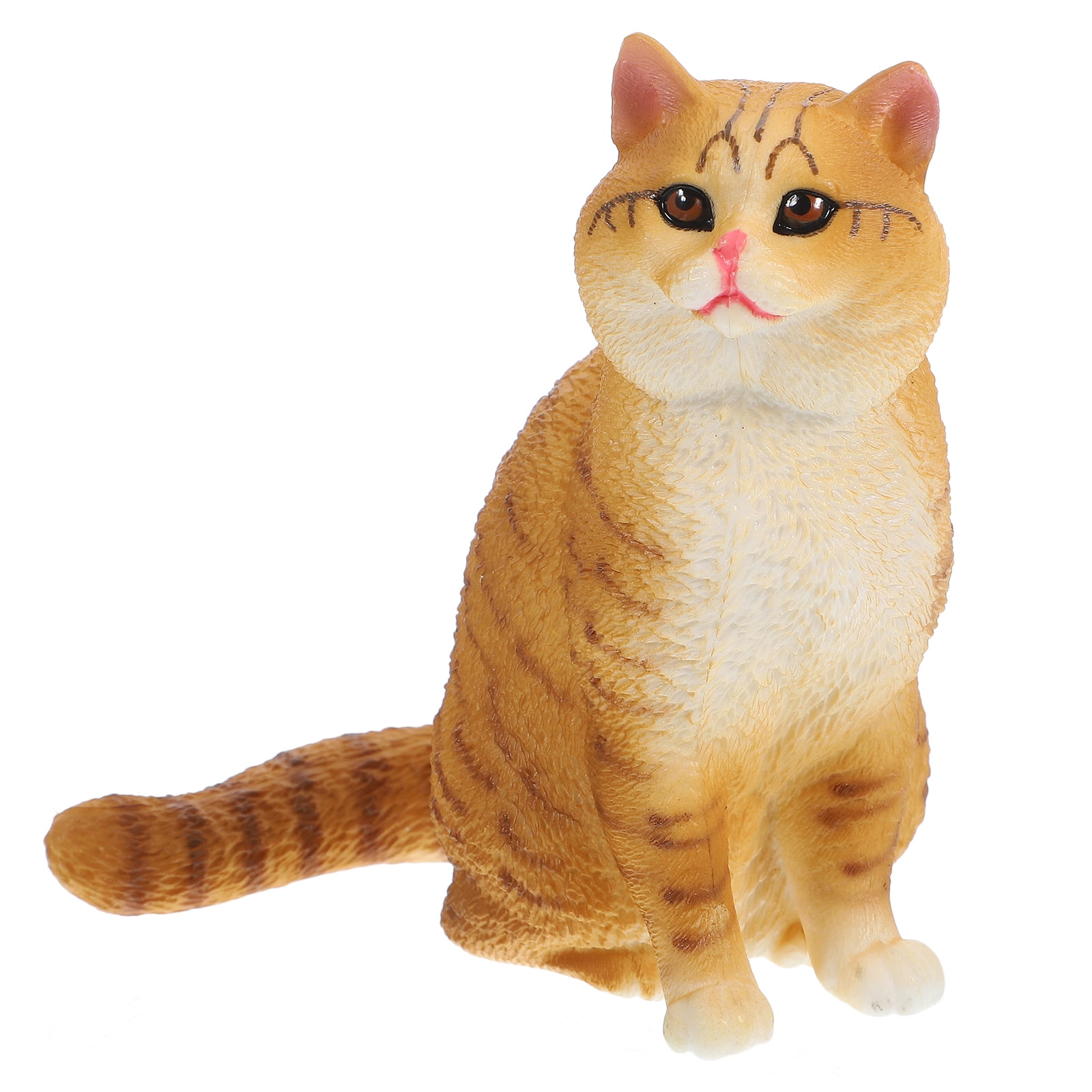 WORGEOUS Simulation Cat Model Plastic Cat Figurine Simulation Animal ...