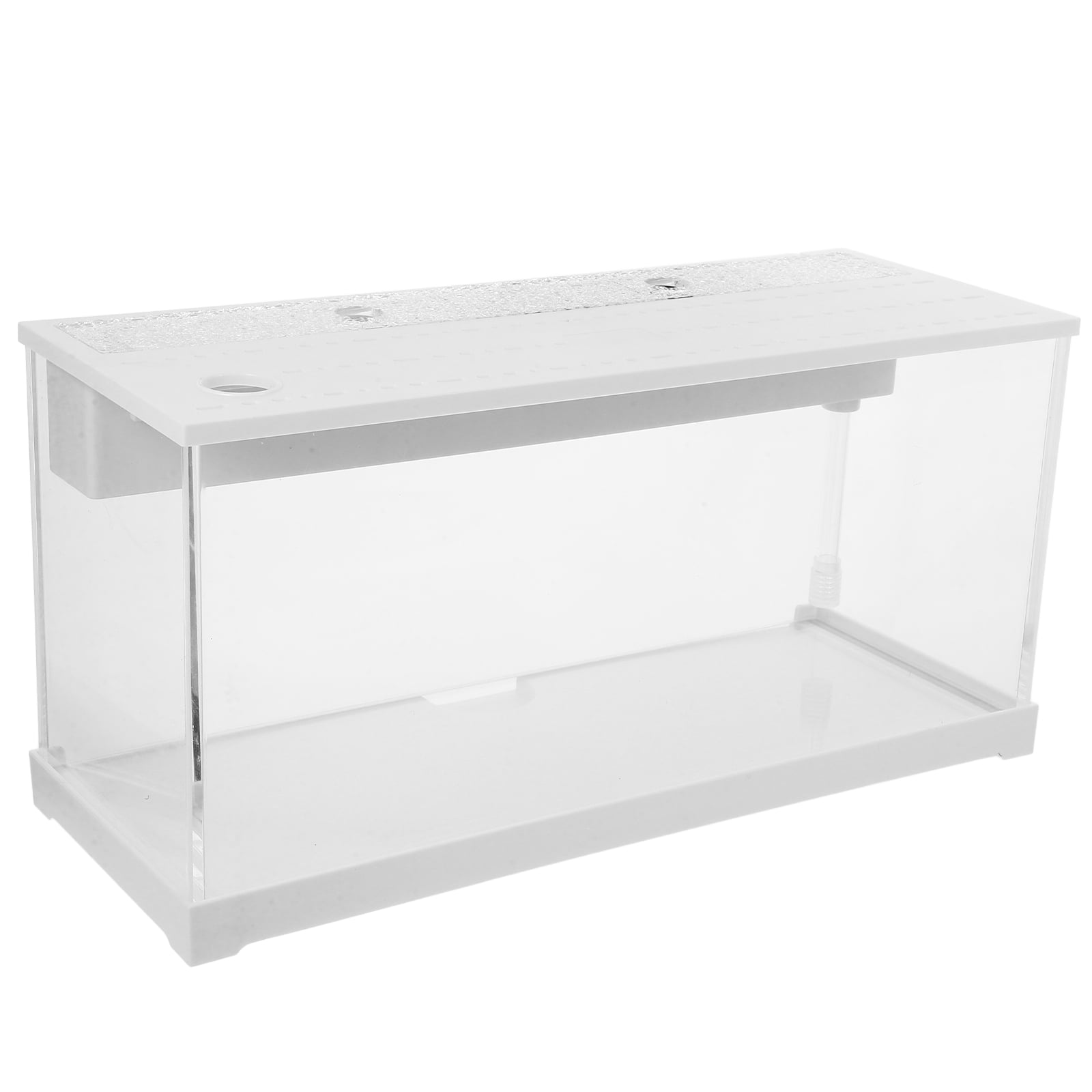 WORGEOUS Small Betta Fish Tank Desktop Mini Fish Bowl With Led Plant ...