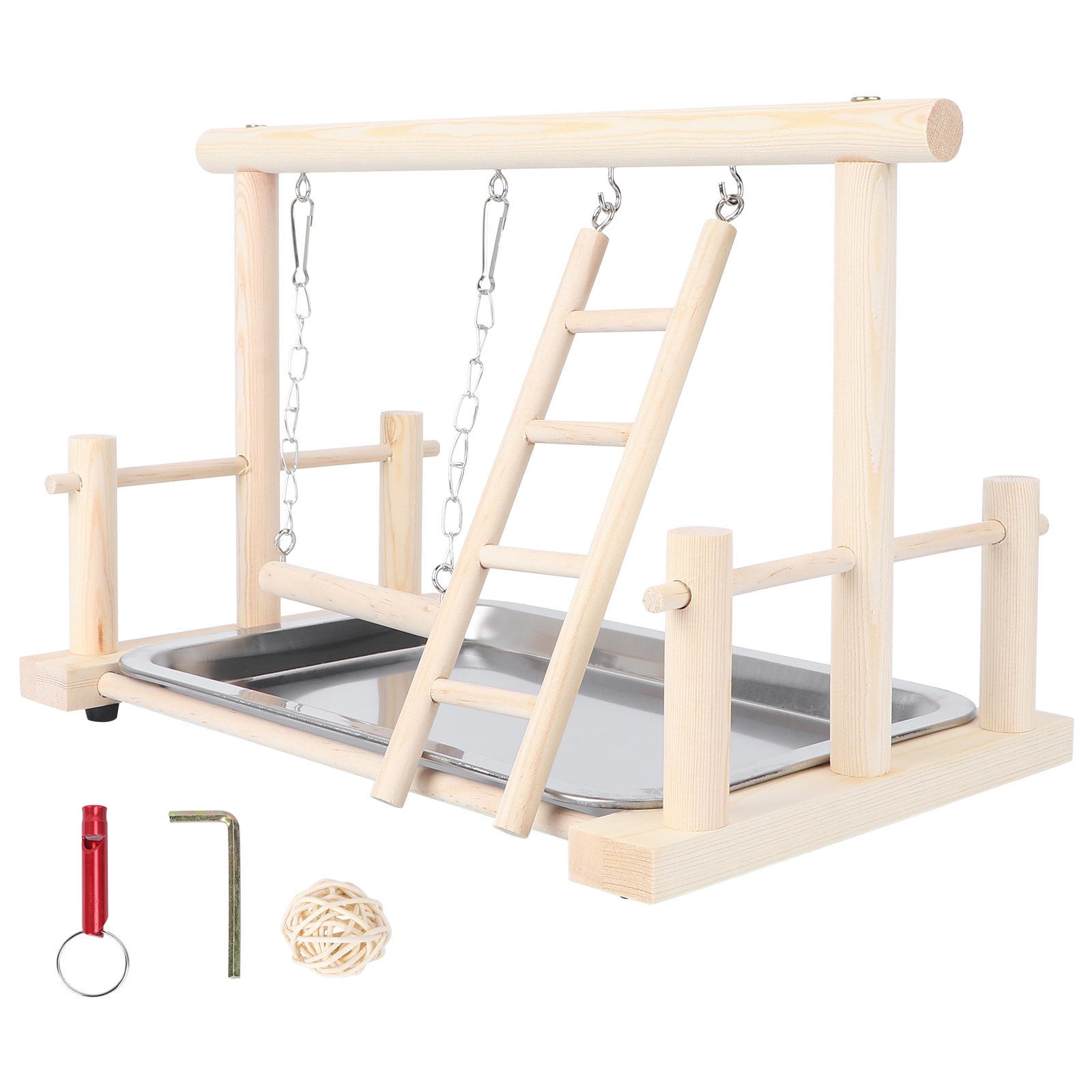 WORGEOUS Small Parrot Playground Budgie Playground Gym Bird Toys Pet ...