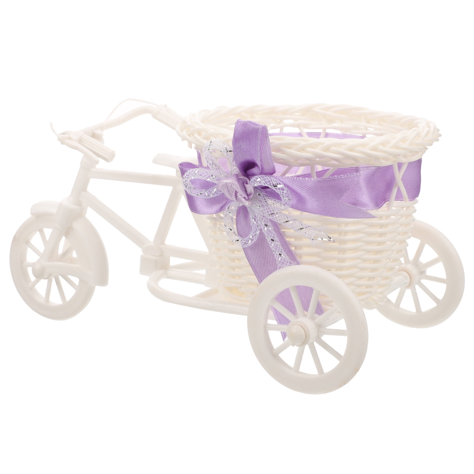 WORGEOUS Snack Holder Girls Bike Basket Front Handlebar Toy Baby White ...