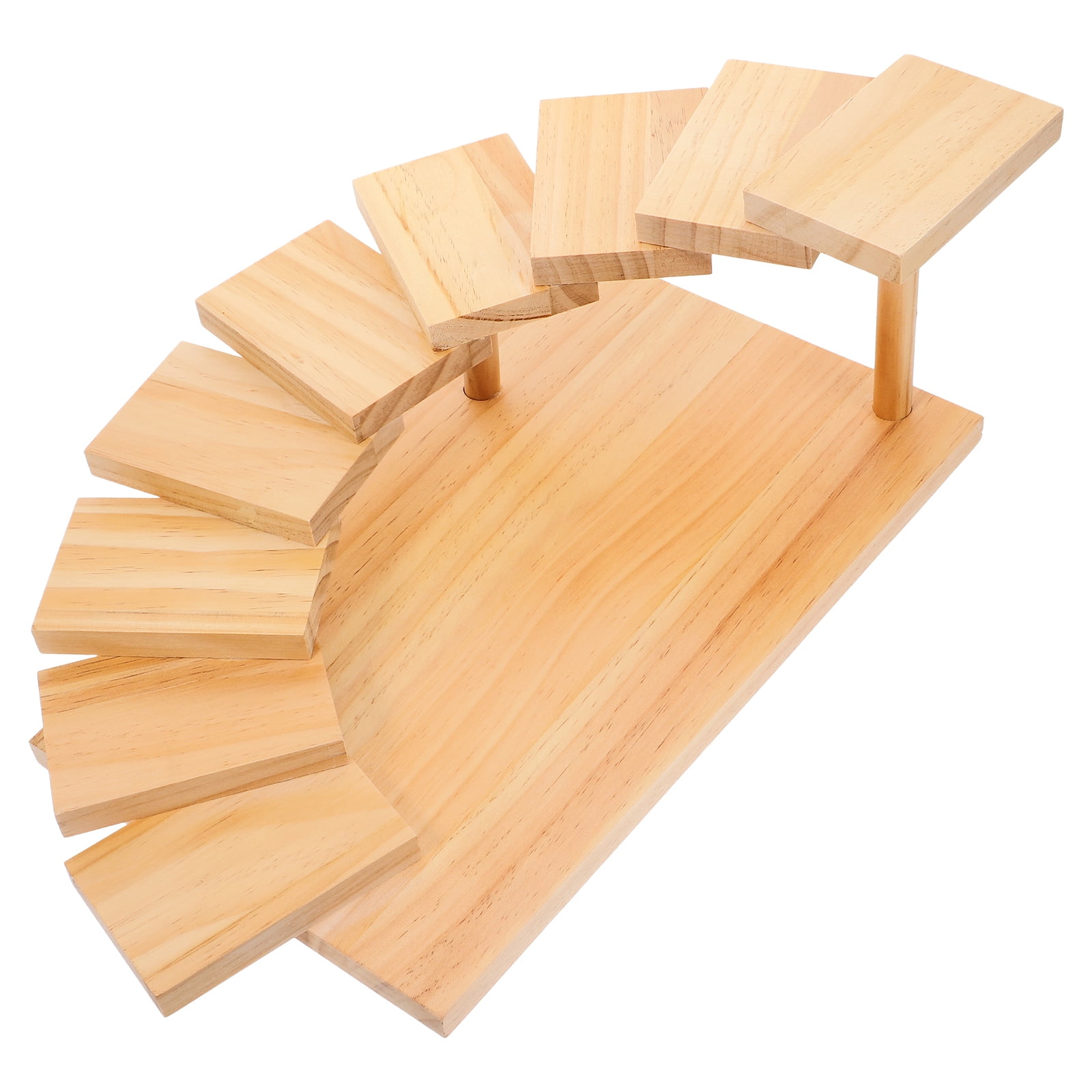 WORGEOUS Solid Wood Rotating Sushi Plate Dip Tray Steak Board Barbecue ...