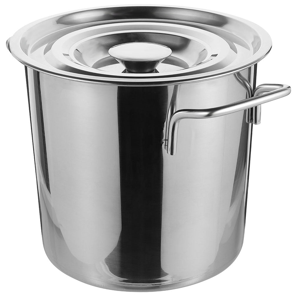 BESTYASH Stainless Steel Soup Pot with Lid Metal Cooking Bucket for ...