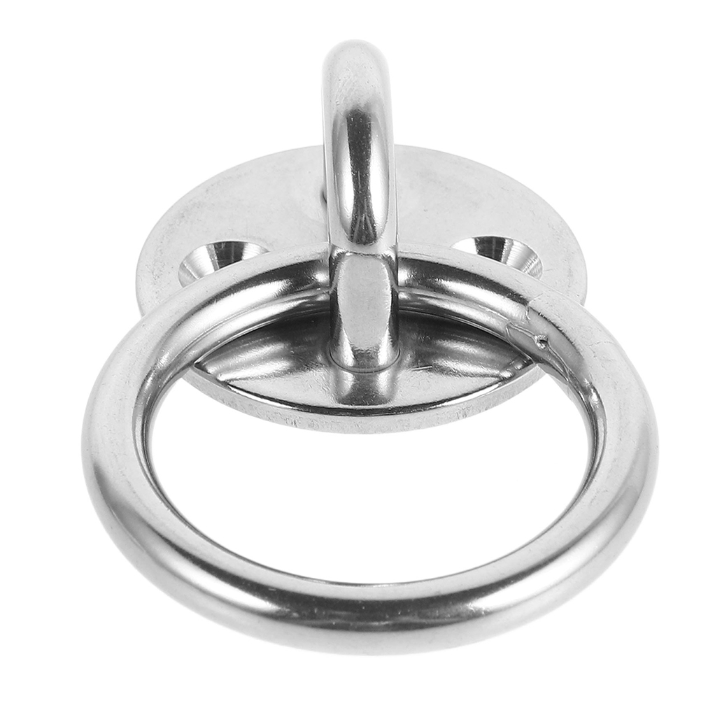 WORGEOUS Stainless Steel Eye Plate Hook With Ring Wall Mount Hook For ...