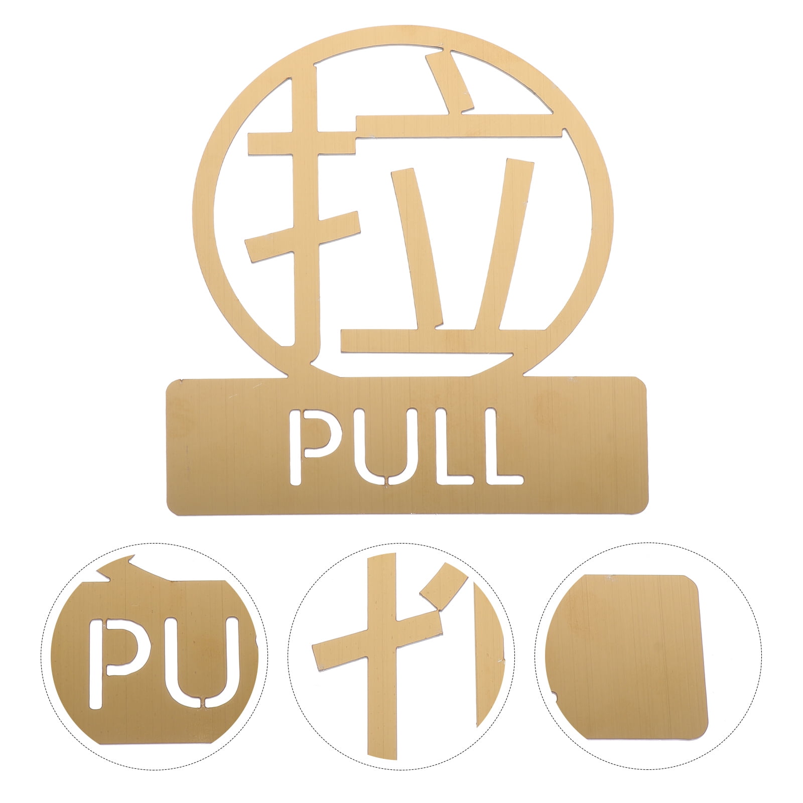 WORGEOUS Stainless Steel Push Sign Direction Indication for Home 1Pc ...