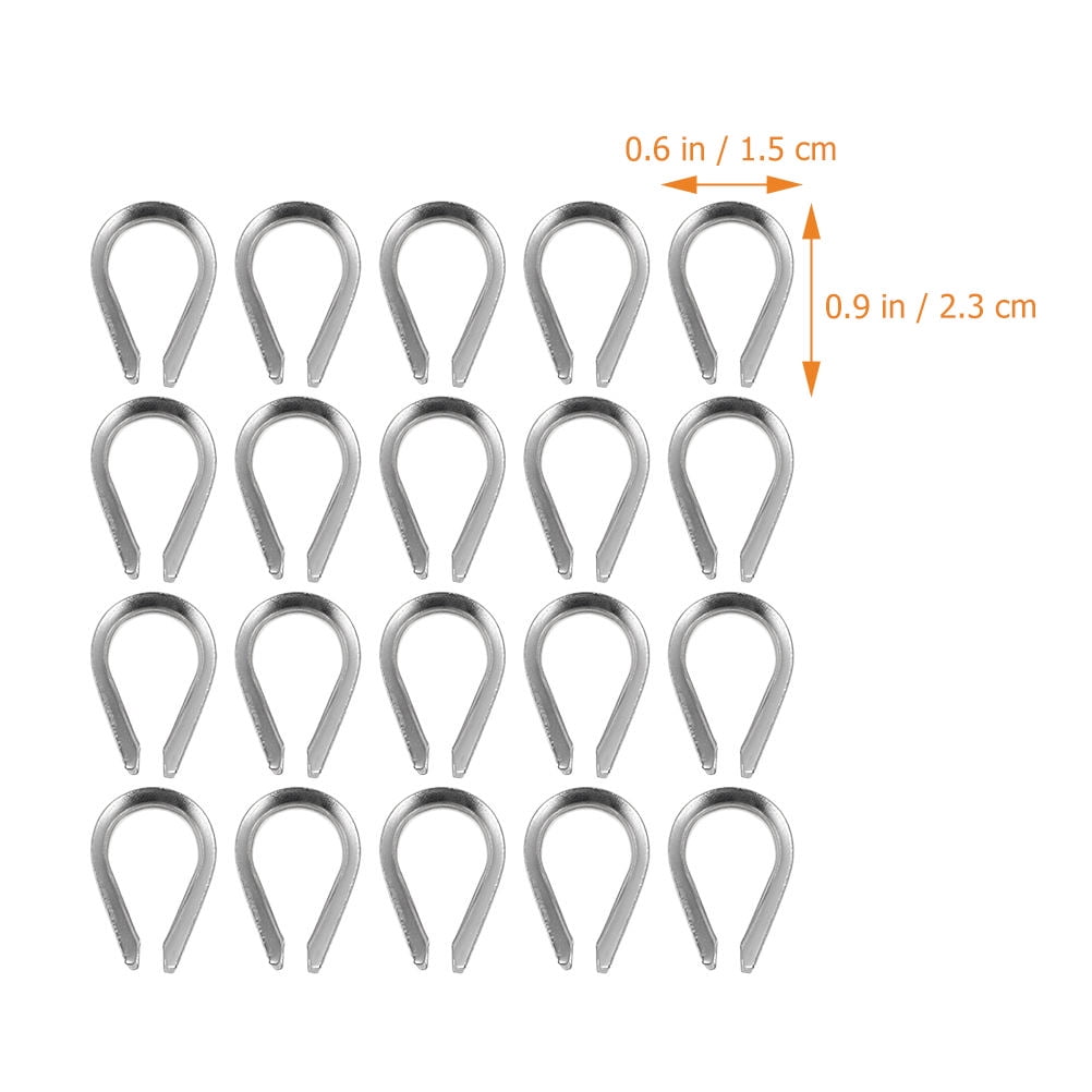 WORGEOUS Stainless Steel Wire Rope Collar Cable Clamp Ring for Wire ...