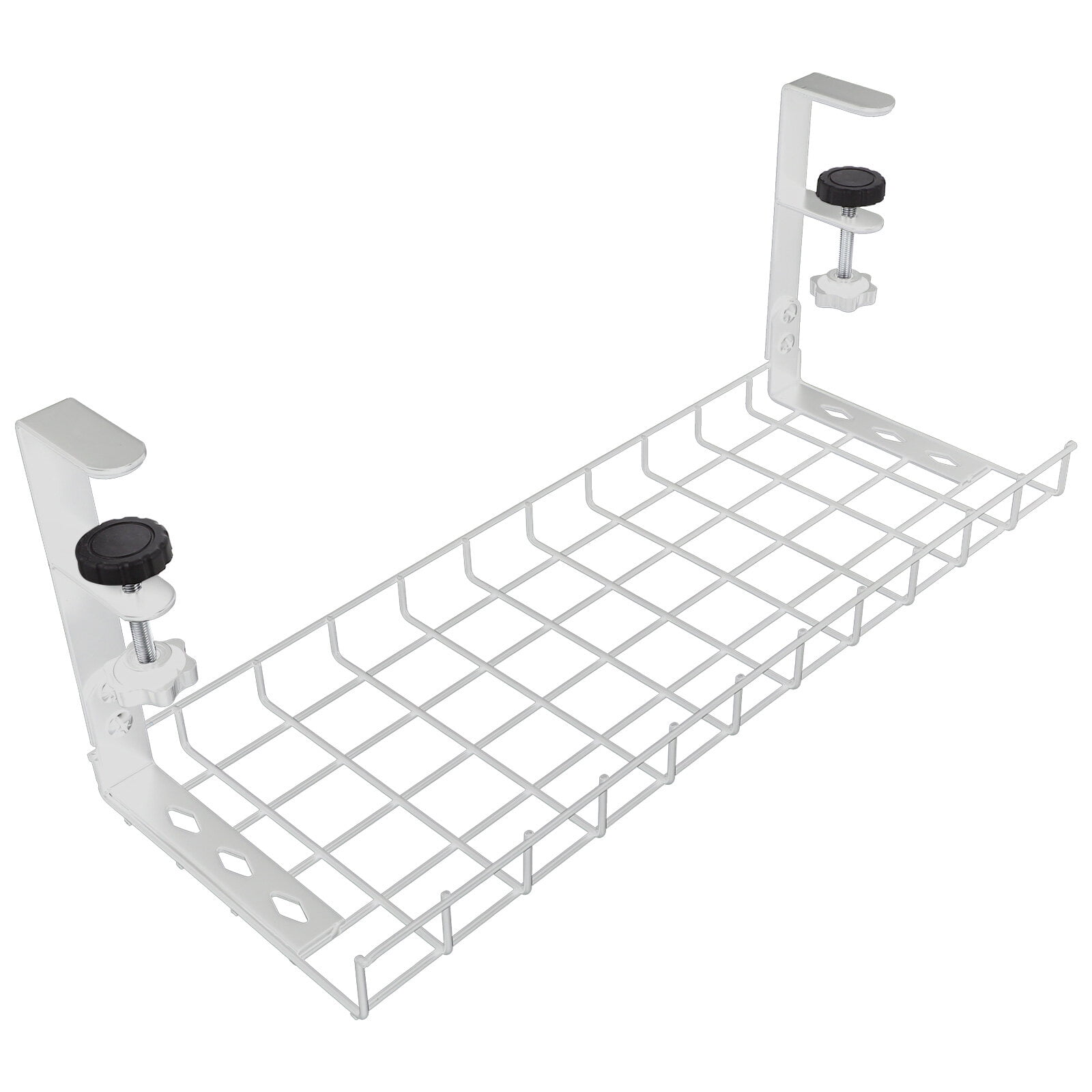 GOOHOCHY White Steel Under Desk Cable Management Tray for Storage Use 6 ...