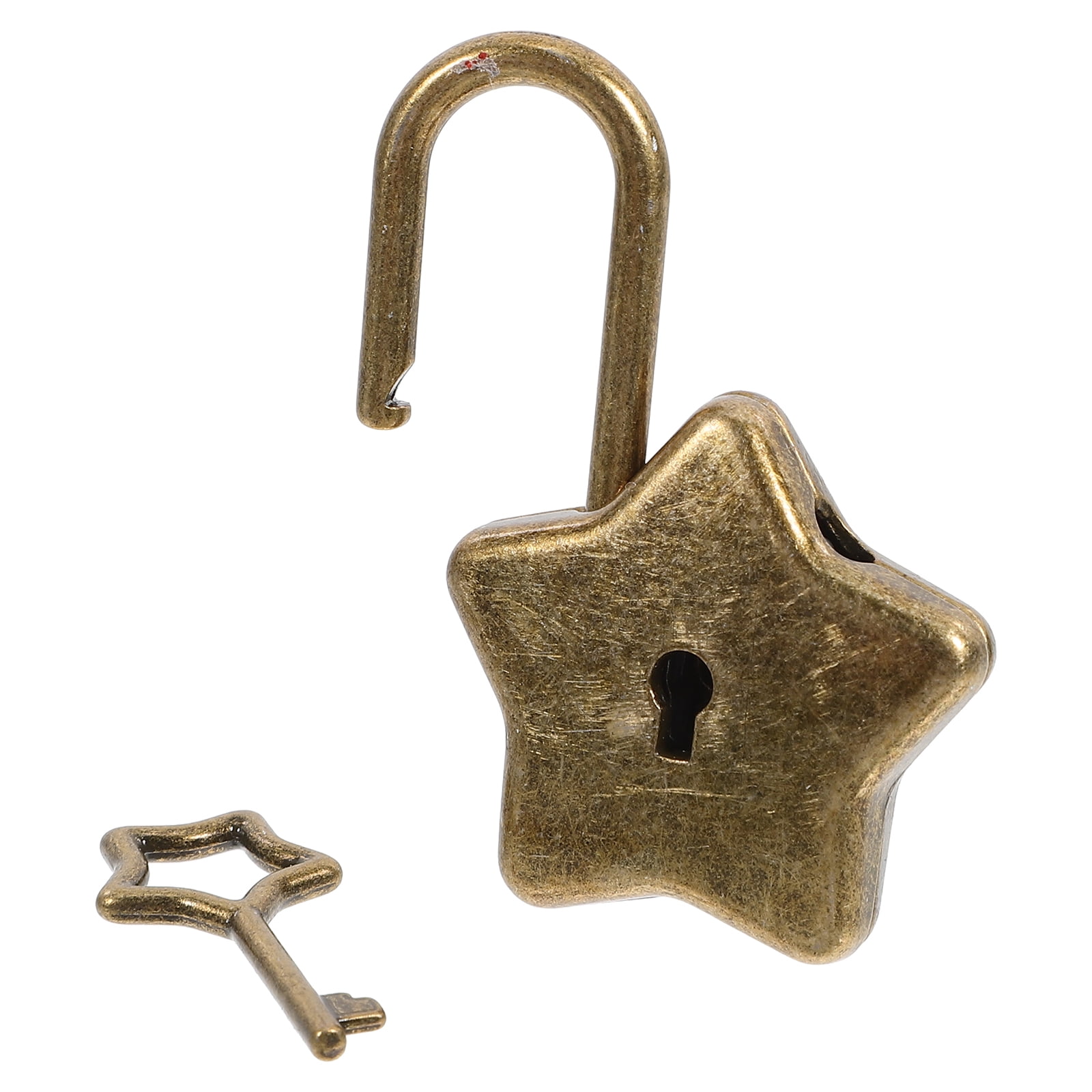 WORGEOUS 1 Set Stylish Five-Pointed Star Padlock for Notebooks Diary ...