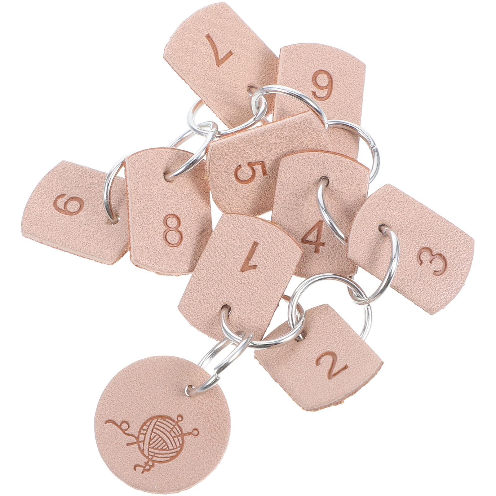 WORGEOUS Stitch Marker Row Counting Chain PU Leather Stitch Marker ...