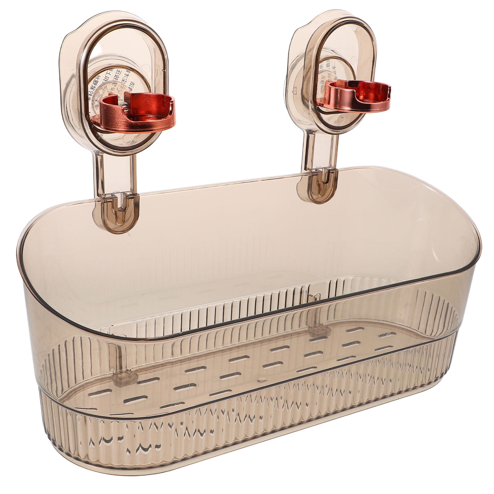 WORGEOUS Storage Bracket Suction Cup No Drill Bathroom Shelf Toiletries ...