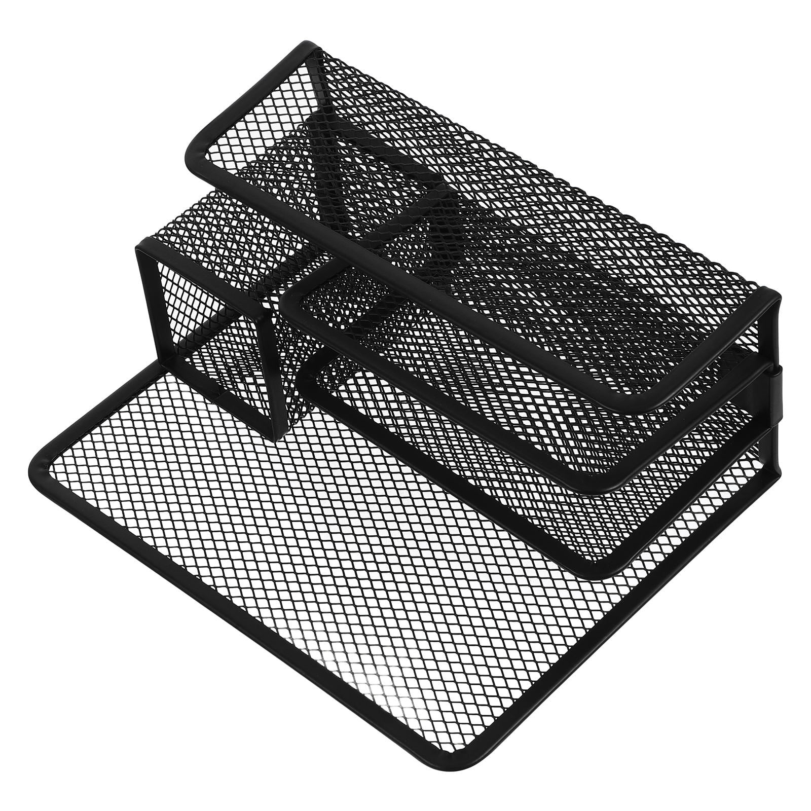 WORGEOUS Stylish Iron Mesh Desktop Organizer File Holder Upright File ...