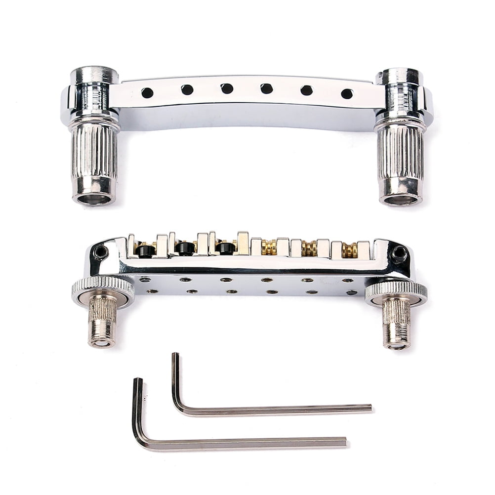 WORGEOUS Tailpiece Electric Guitar Bridge Kit Silver - Walmart.com