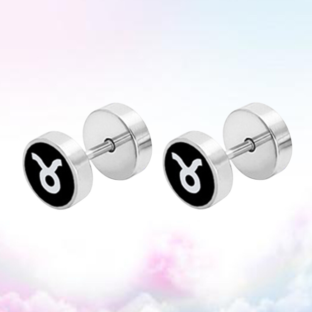 WORGEOUS Taurus Earrings Stud Piercing Mens Men's Hypoallergenic Man ...