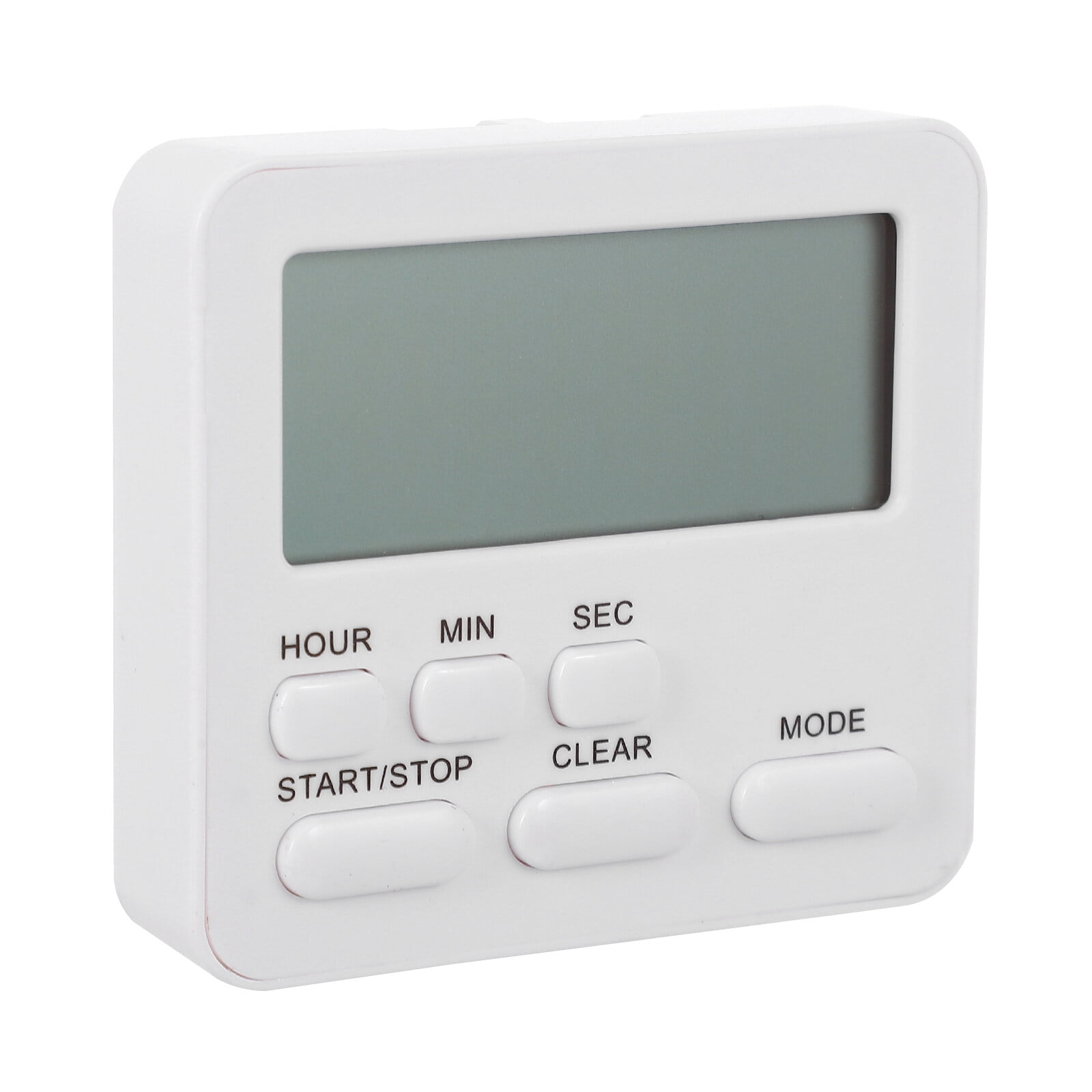 WORGEOUS Timer Wind up Clock Alarm Digital Stopwatch White - Walmart.com