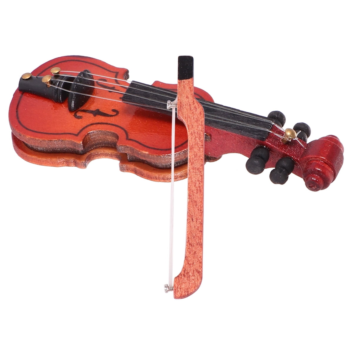 WORGEOUS Tiny Violin Model House Mini Dollhouse Accessories Violins ...
