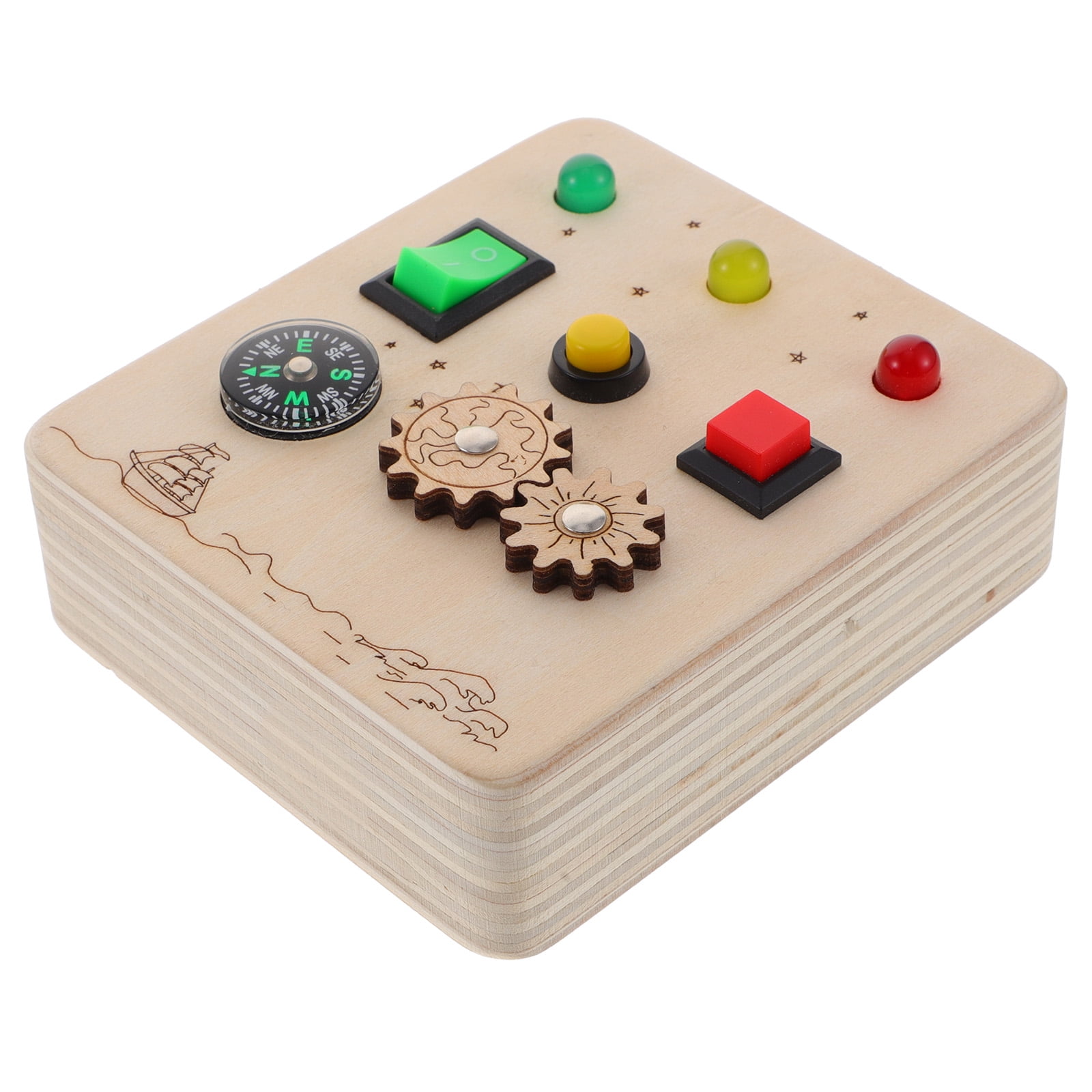 Wooden Activity Board for Home Safe and with Fine Motor Skills Toy 1 ...