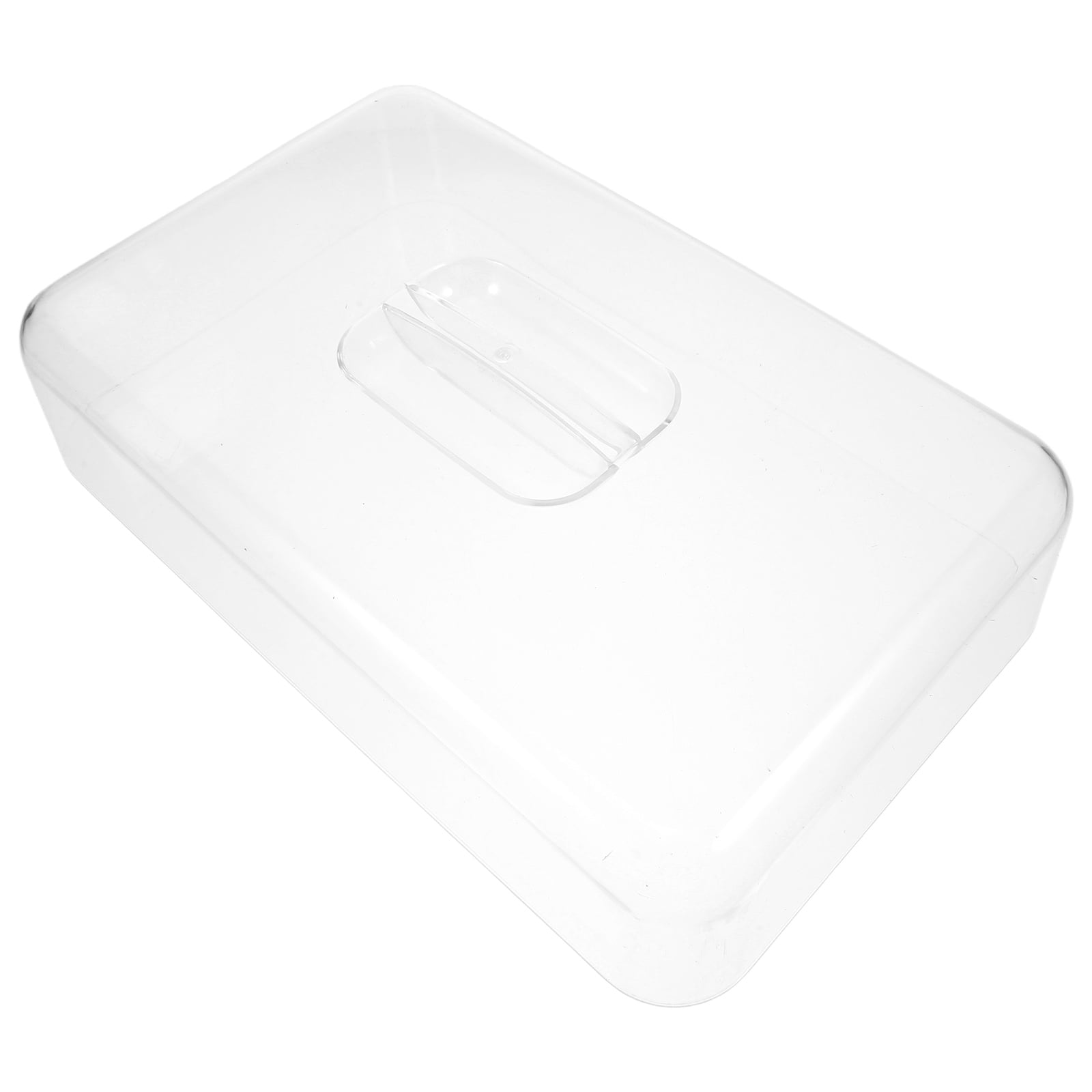 WHAMVOX Transparent Acrylic Rectangle cake Tray with Dome Lid for ...