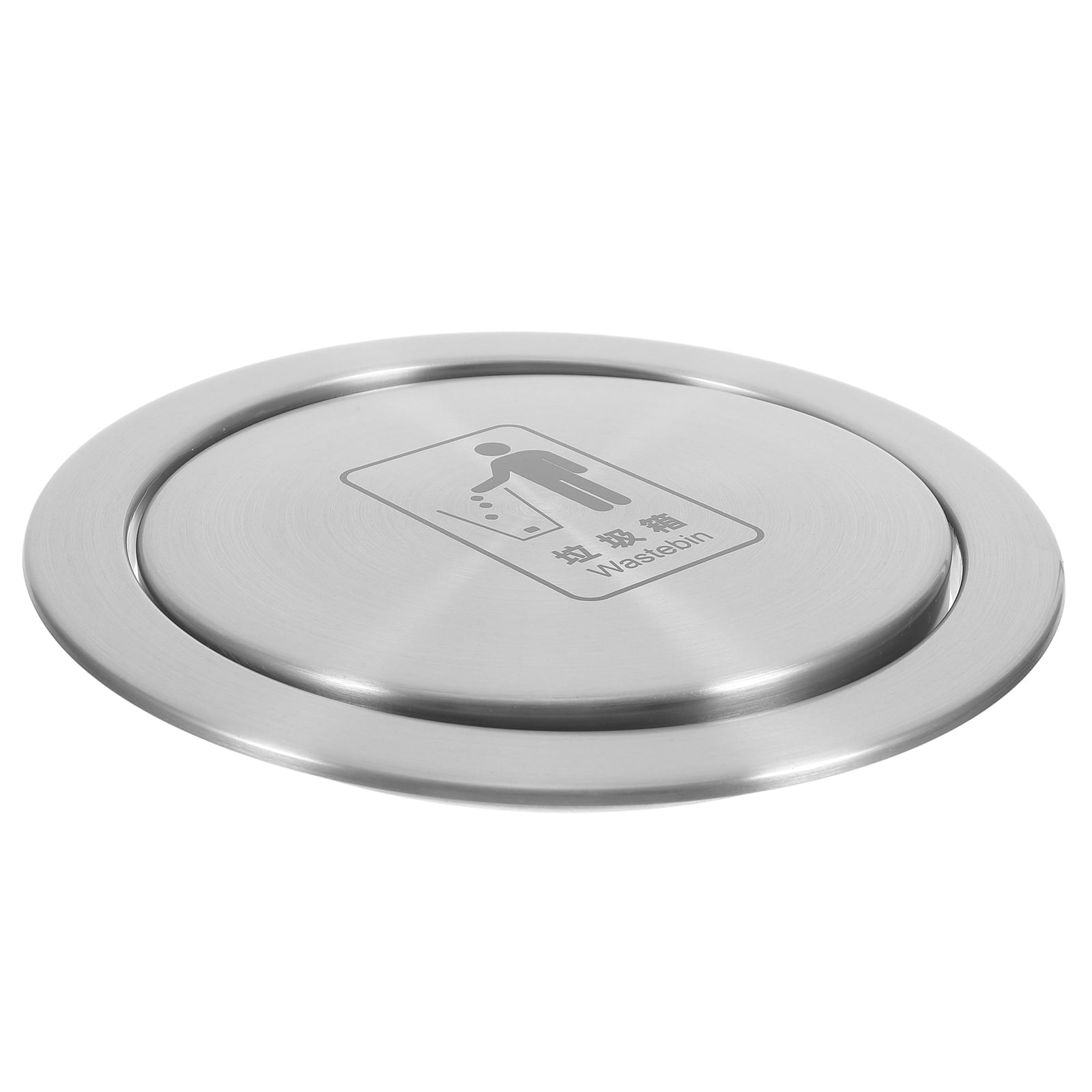 WORGEOUS Trash Bin Lid Stainless Steel Trash Chute Lid Swing Flap ...
