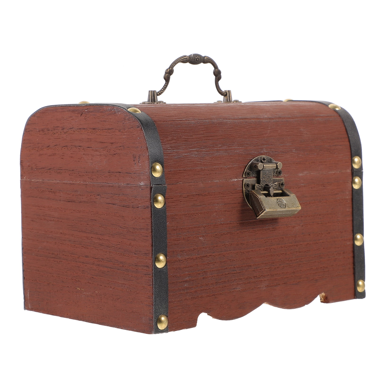 WORGEOUS Treasure Chest Piggy Bank Compartments Ribbon Retro Decor ...