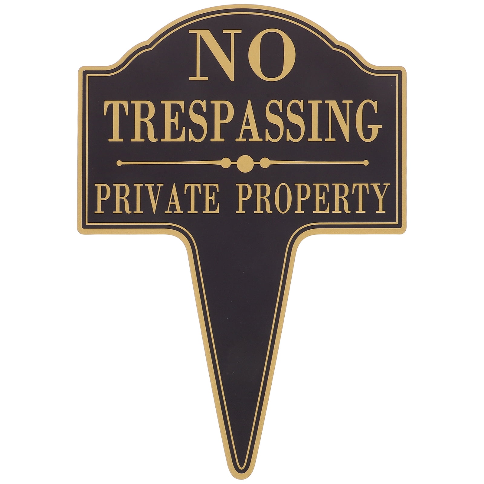 WORGEOUS No Trespassing Sign For Private Property Outdoor Metal Yard ...