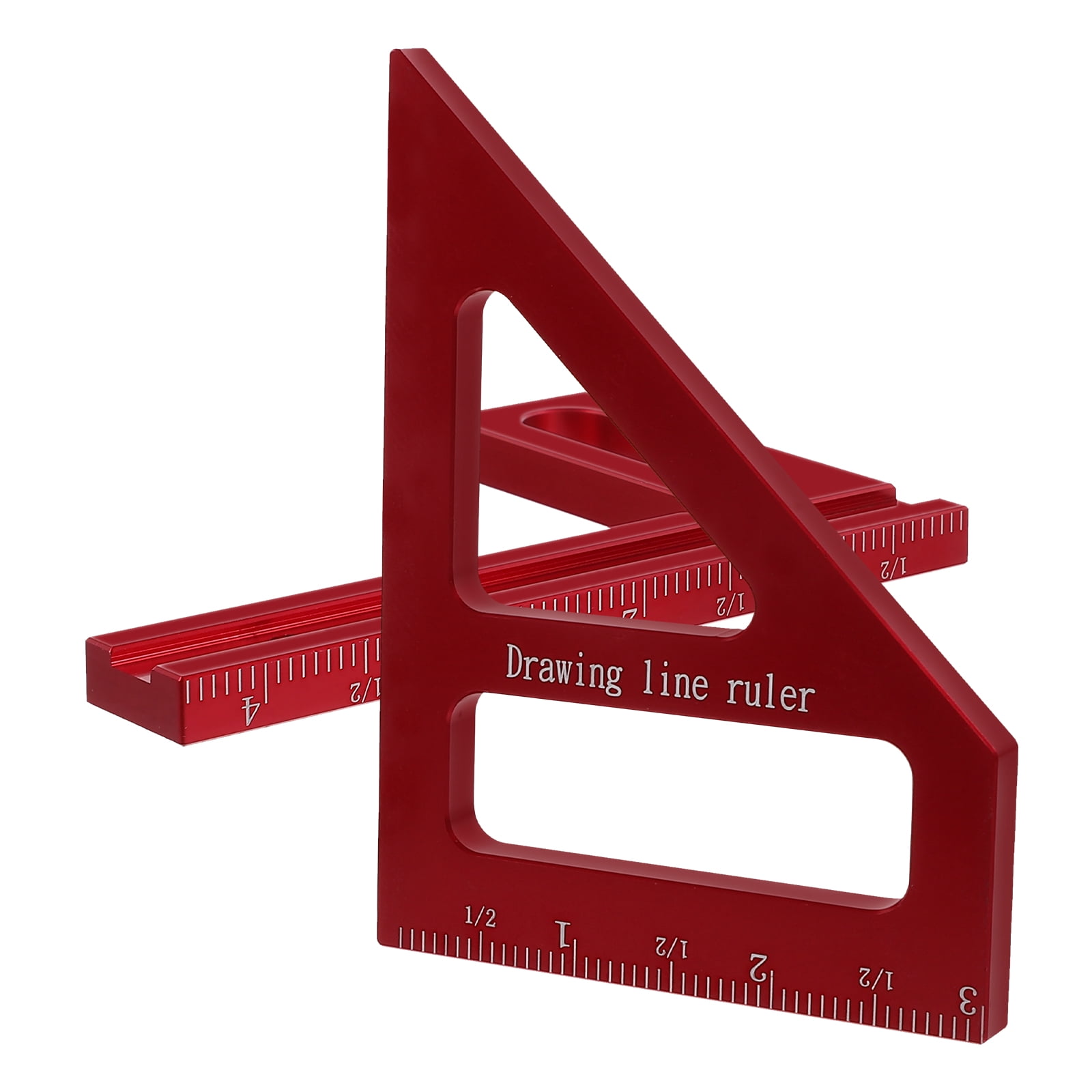 WORGEOUS Triangle Scriber Carpenter Ruler Woodworking Ruler /90 Degree ...