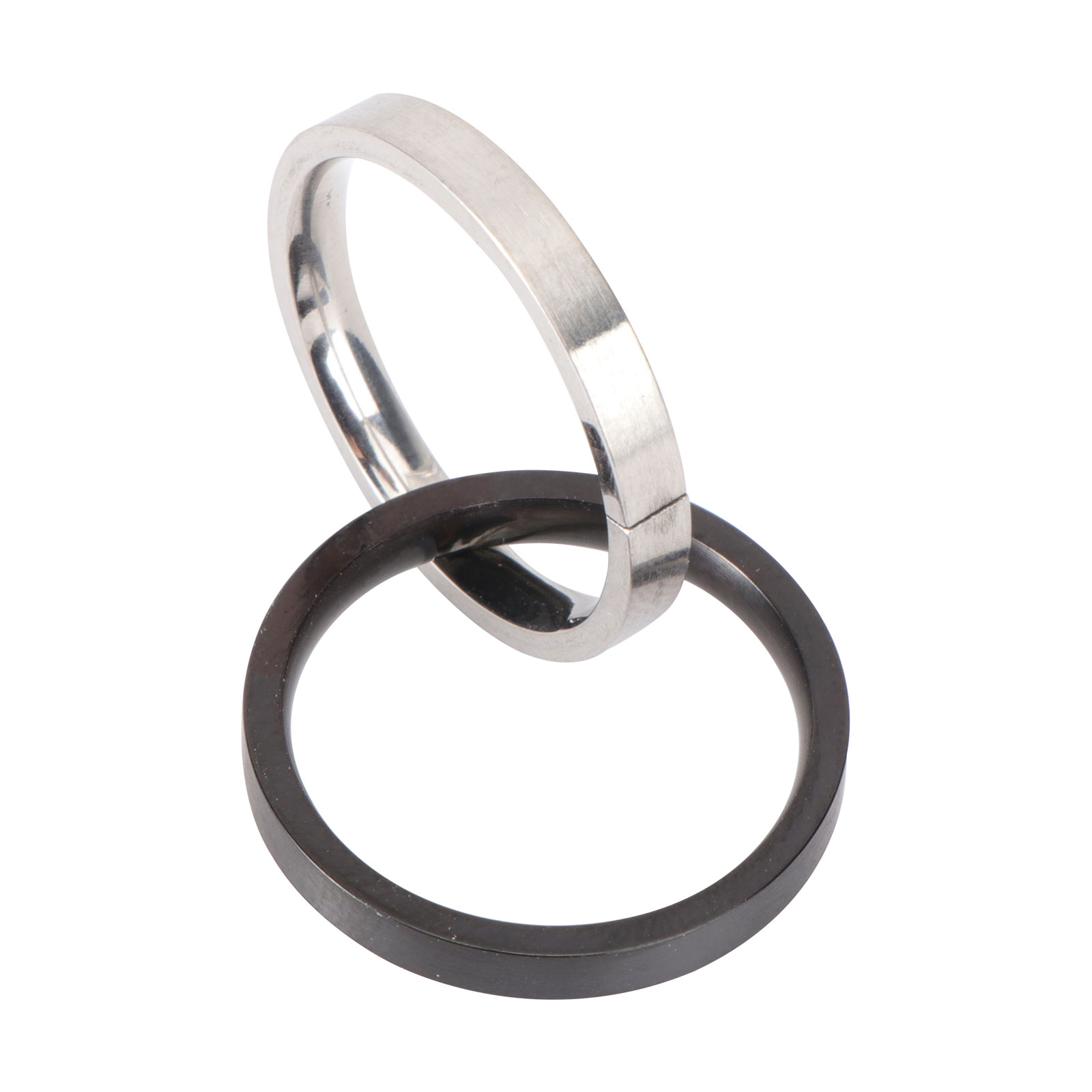 WORGEOUS Turn Couple Rings Premium Material Double-ring Finger Lovers ...