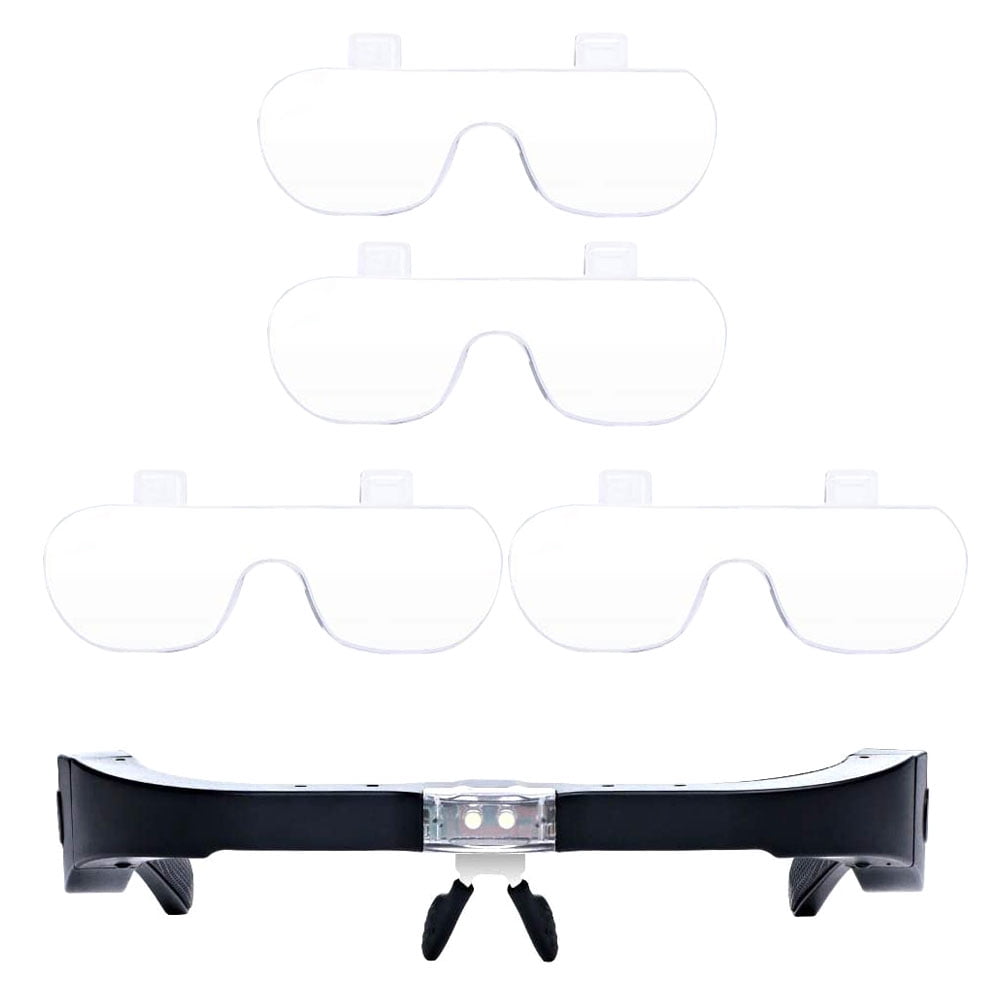 WORGEOUS USB Rechargeable Head-mounted Magnifying Glass LED Light ...