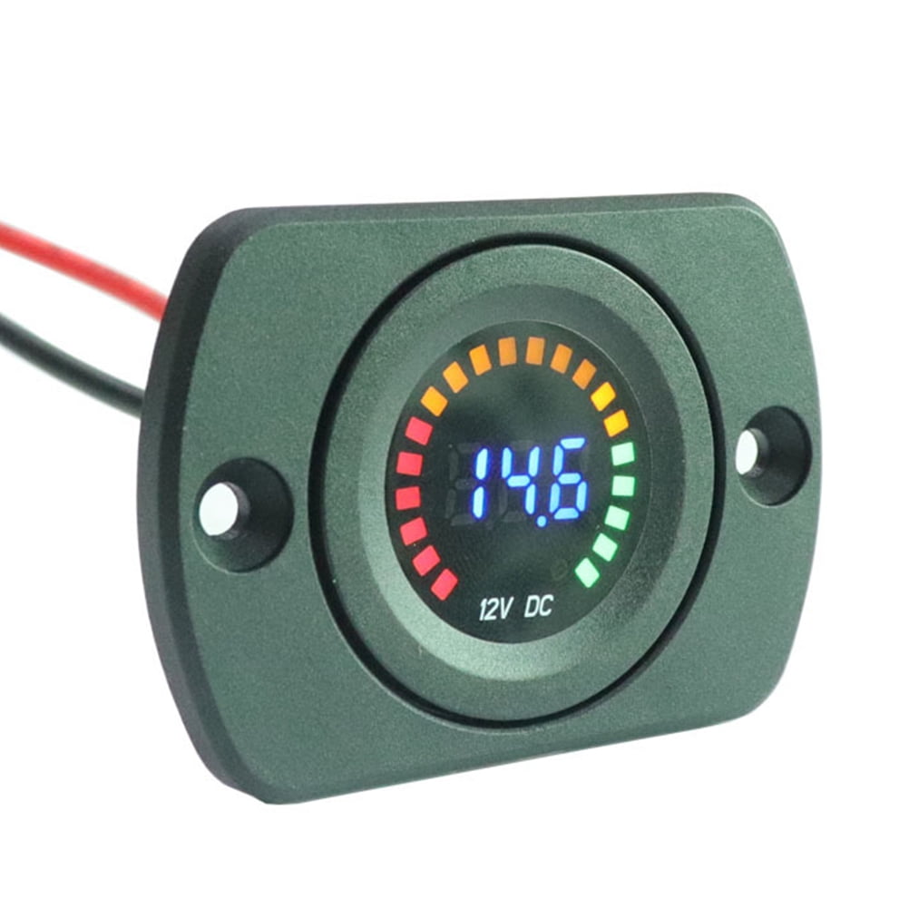 WORGEOUS Universal Modified Battery Voltmeter Car Motorcycle Panel ...