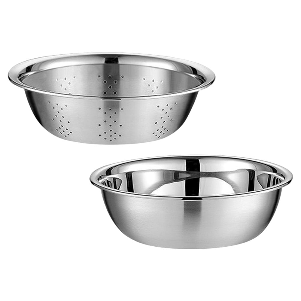 WORGEOUS Vegetable Basin Large Colander Double Rice Cleaner Strainer ...