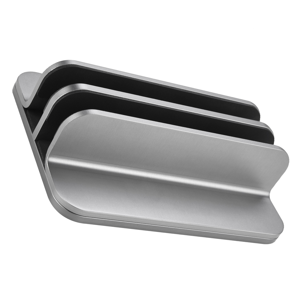 Laptop Stand with Vertical Rack for Computer Use Silver Aluminum Alloy ...