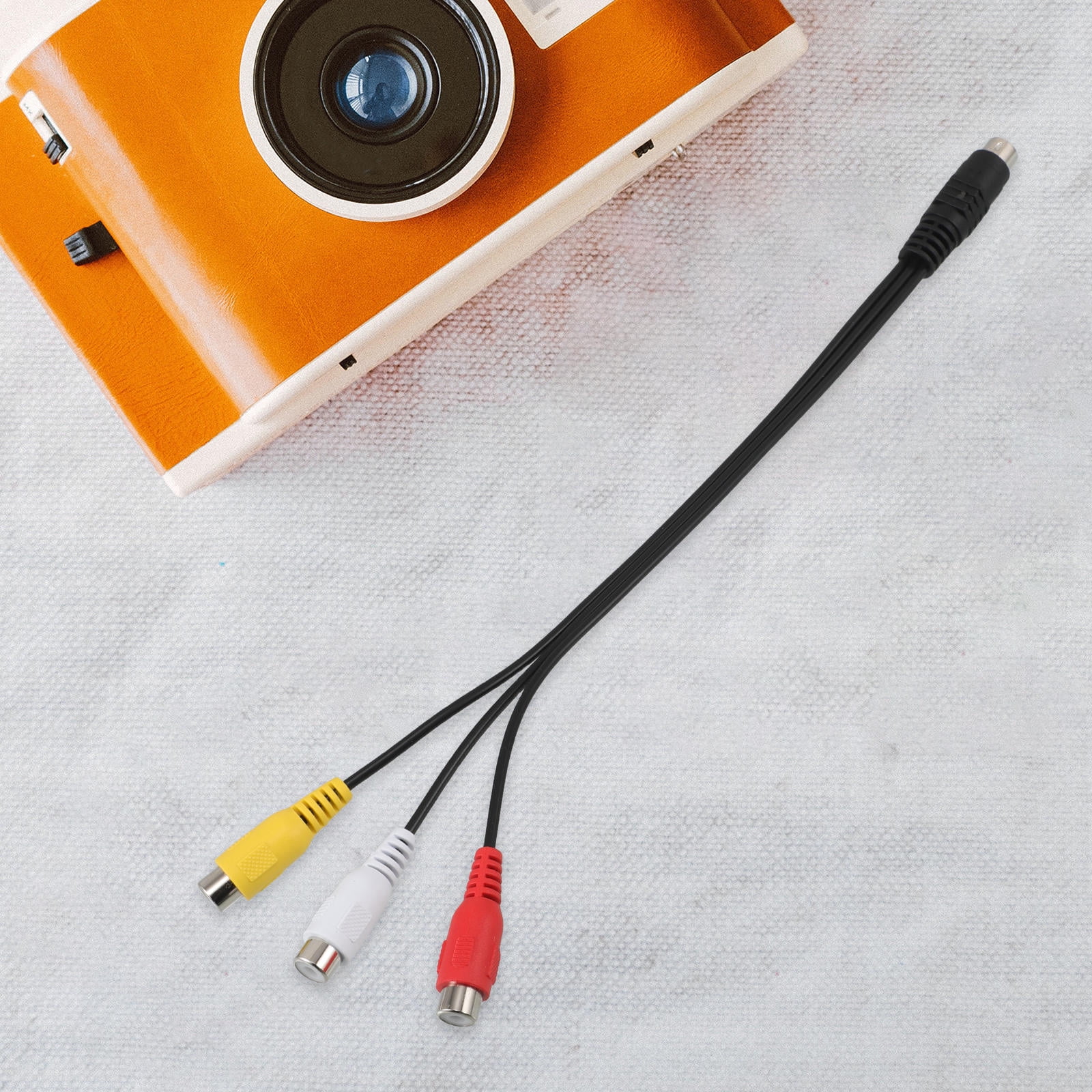 WORGEOUS Video Adapter Cable 4 Pin S-Video To 3 Cable Conversion Cord ...