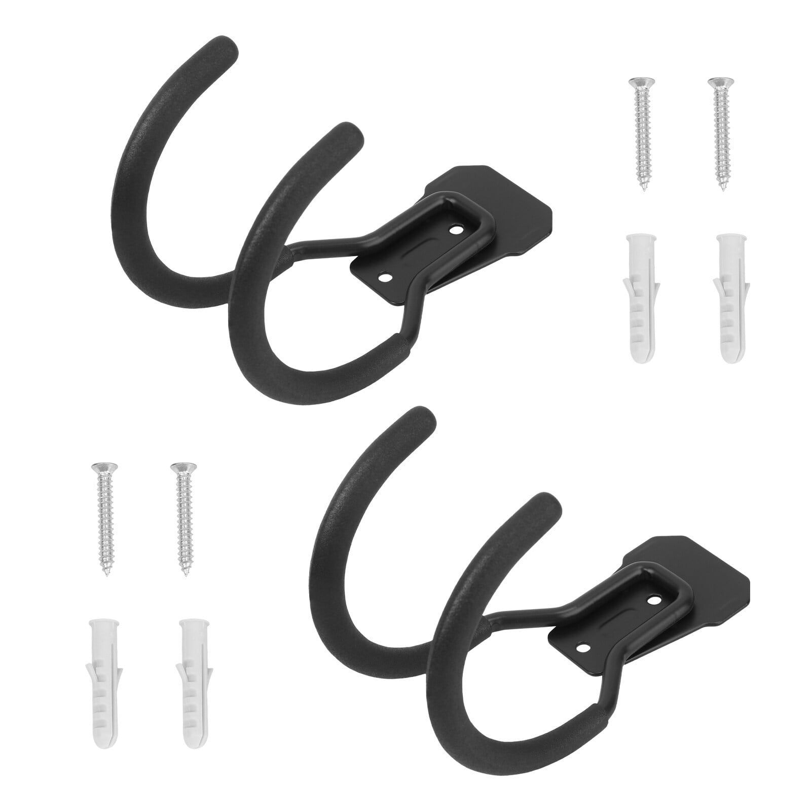 Worgeous Mounted Wall Hangers Hanging Hook Heavy Duty Hooks Rack Black ...