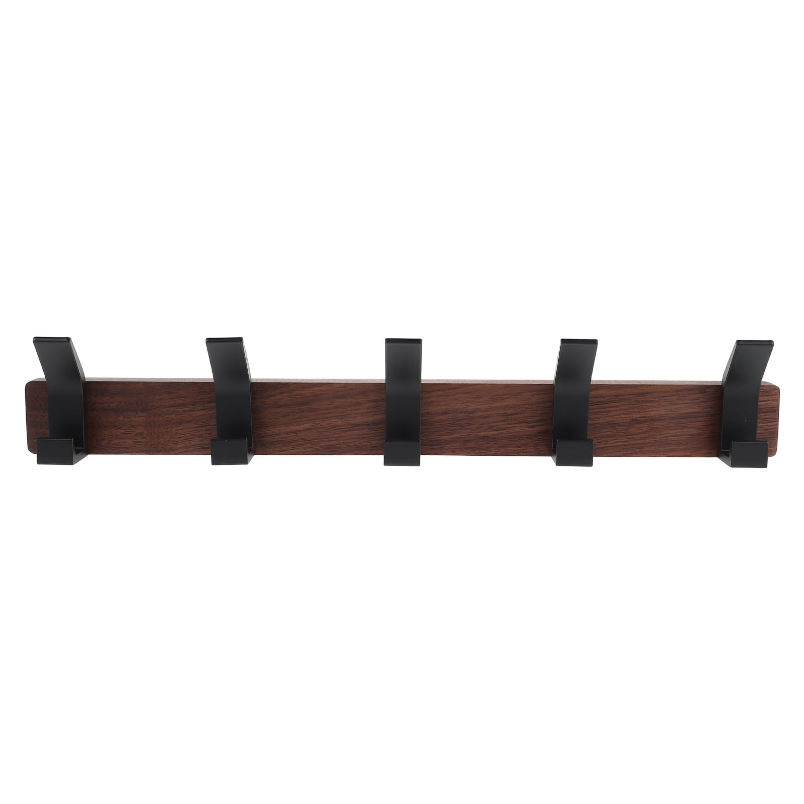 WORGEOUS Wall Mounted Coat Racks With 5 Hooks Solid Wooden Towel Racks ...