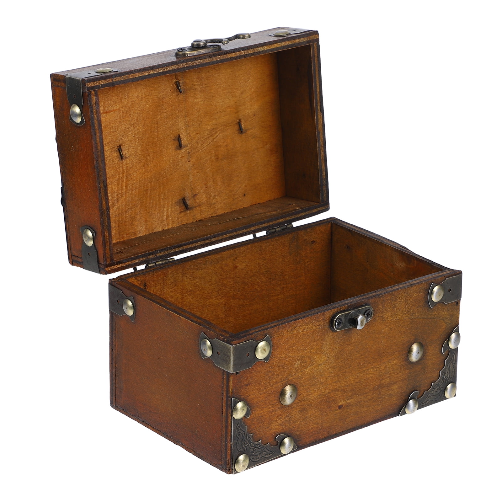 Brown Wood Retro Storage Box for Jewelry and Keepsakes Vintage European ...