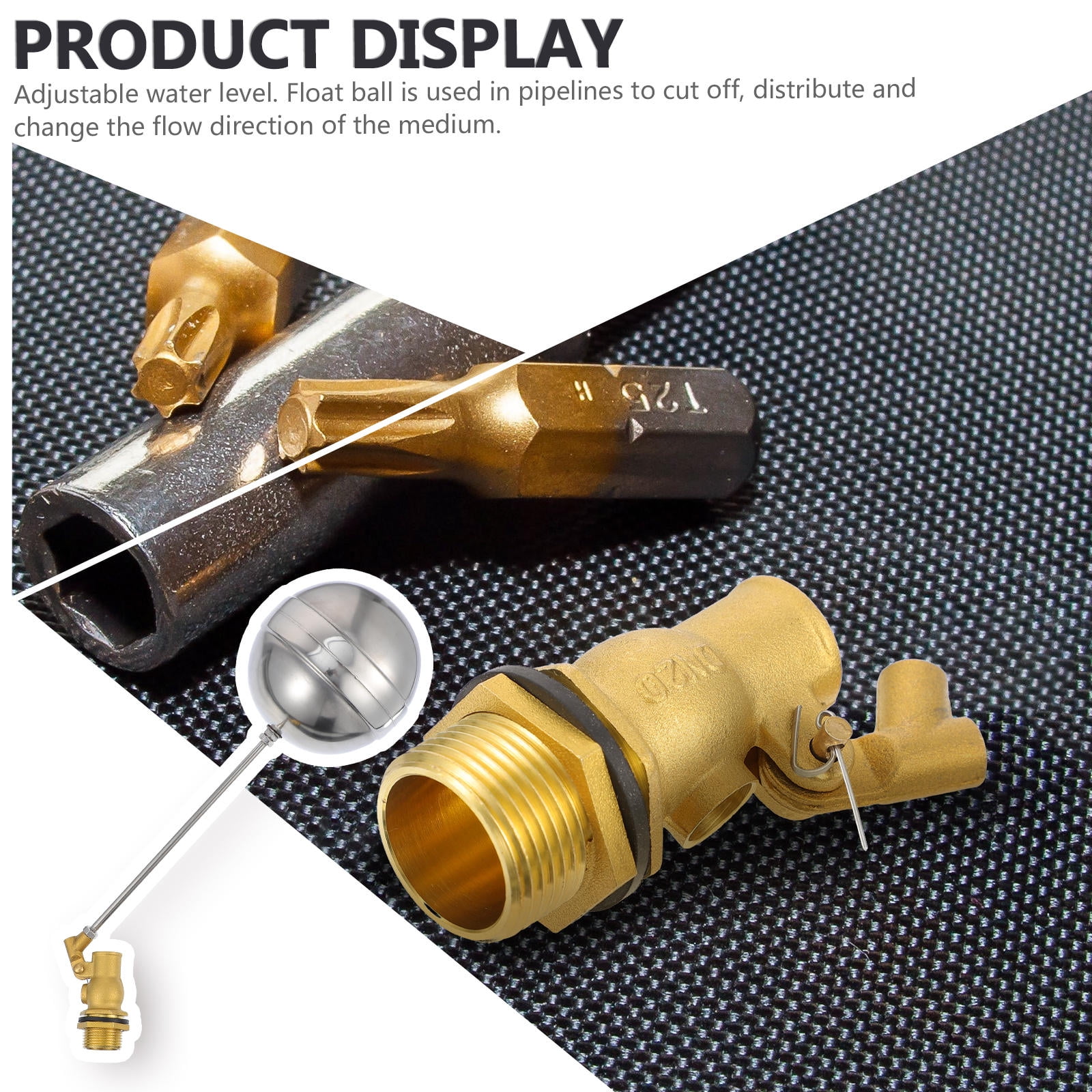 WORGEOUS Water Float Valve Stainless Steel 1Pcs 11.4X3.9X1In - Walmart.com