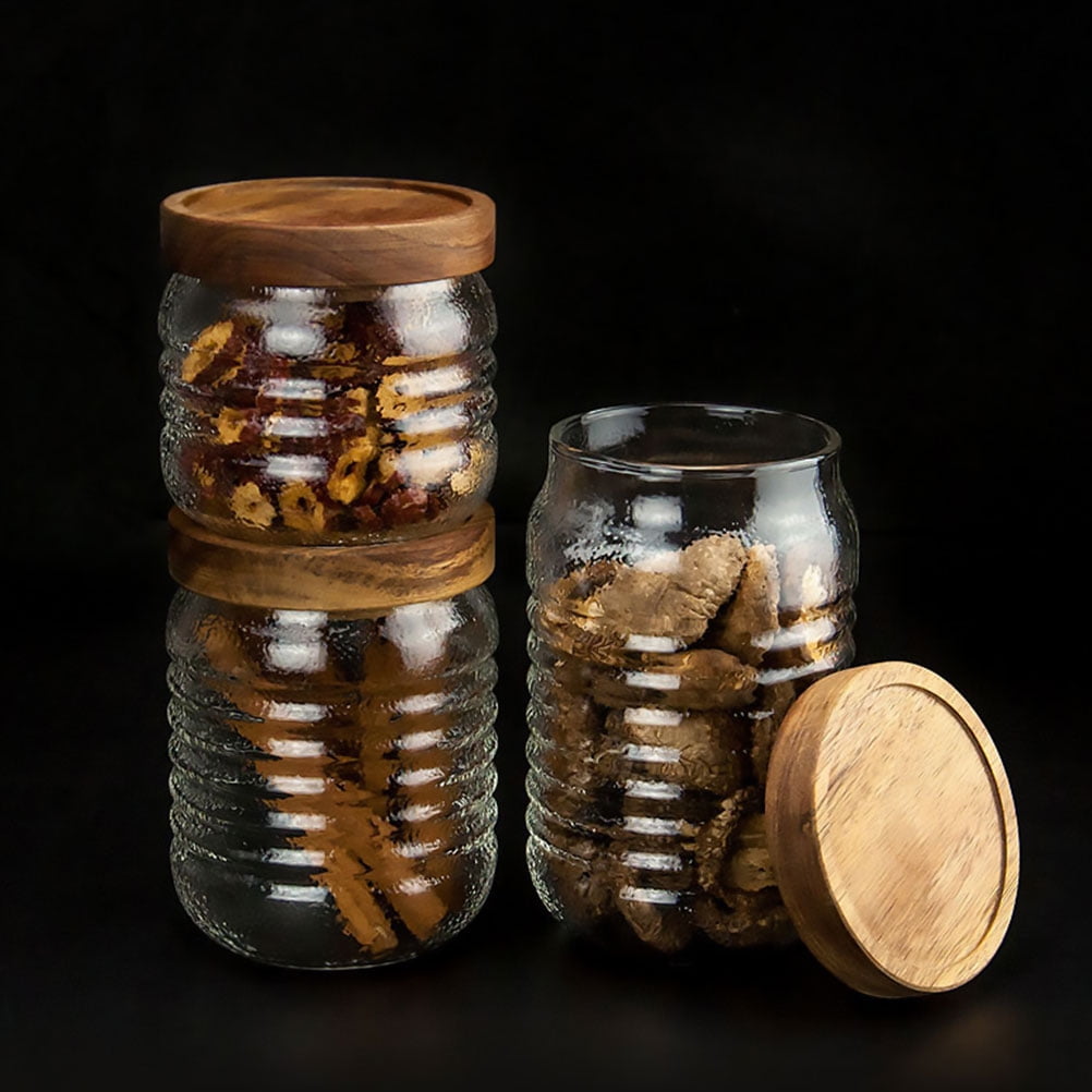White Glass Food Jar with Airtight Seal for Storing Dry Goods like ...