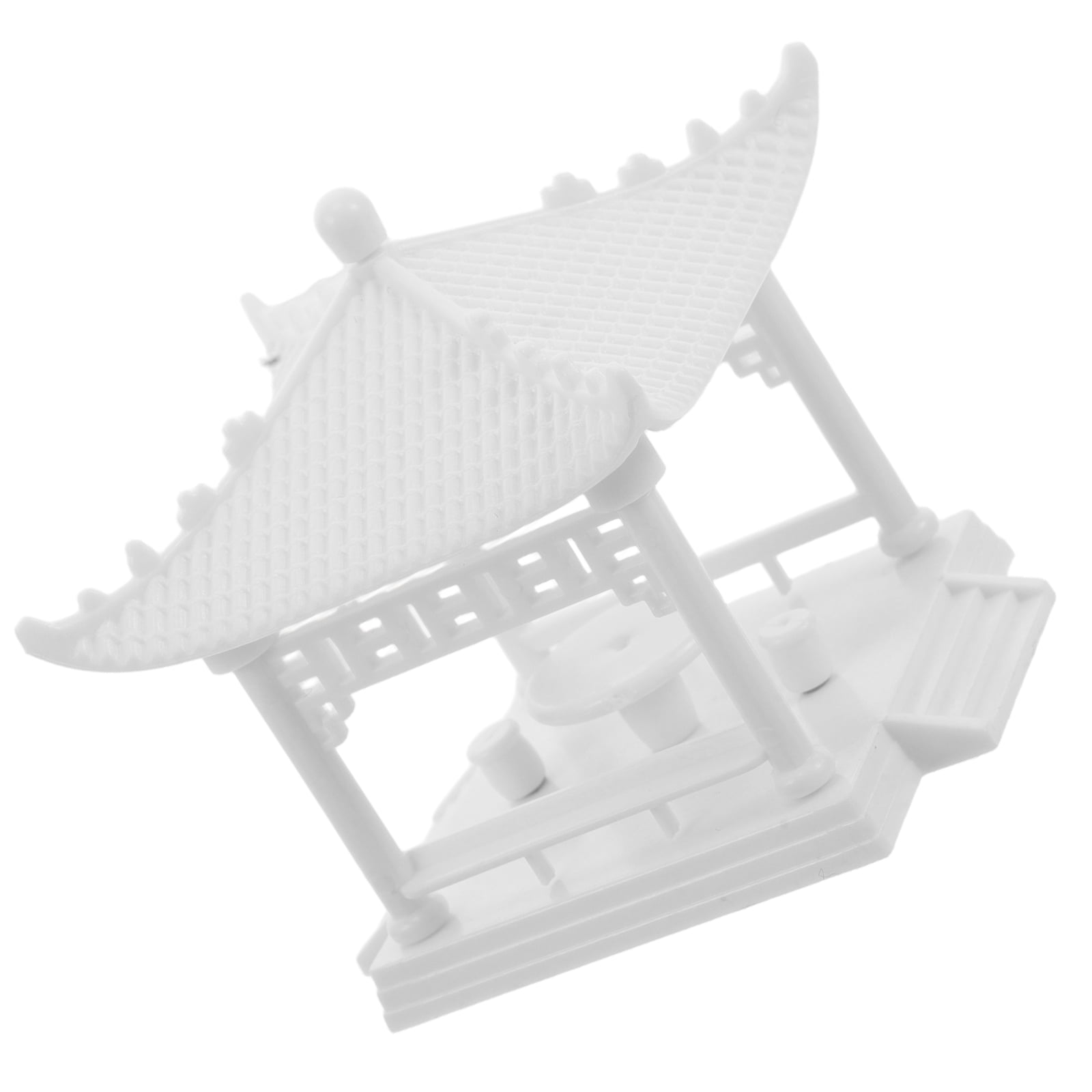 WORGEOUS White Pavilion Model For Diy Sand Table Mini Pagoda Statue ...