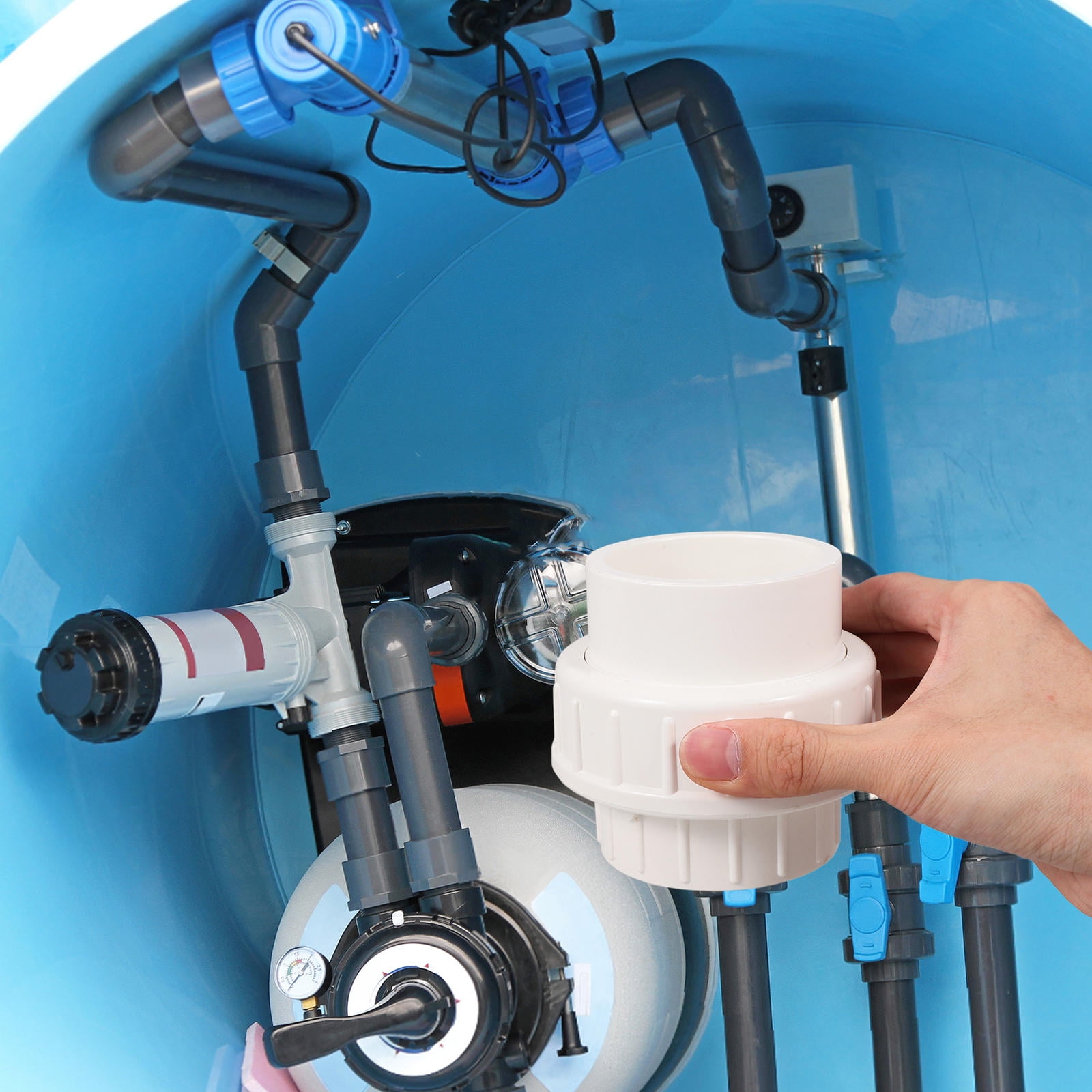 WORGEOUS White Pvc Union Pipe Fittings Pipe Connectors Adapter Union ...