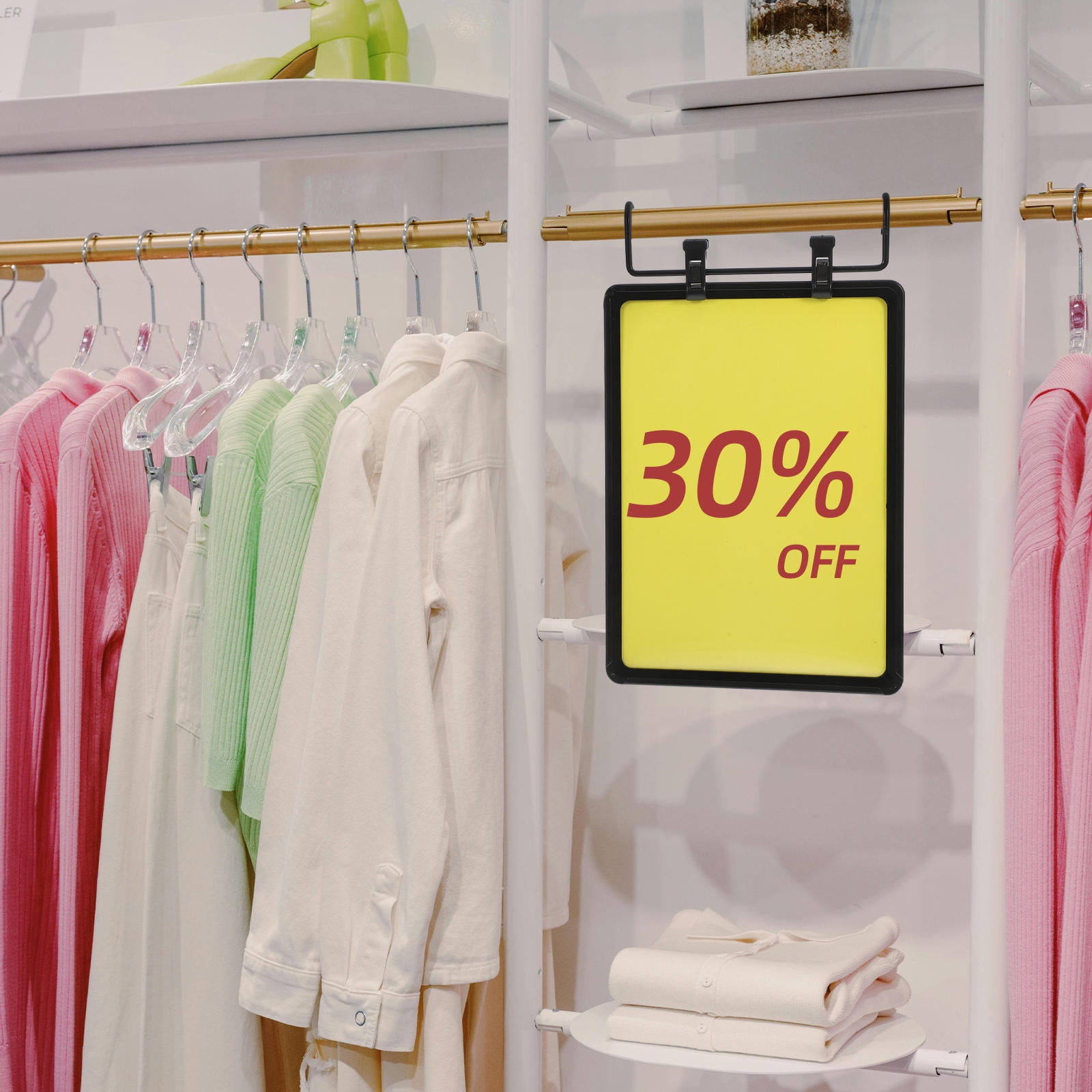 WORGEOUS Writable and Erasable Double-Sided Price Tag Plastic Display ...