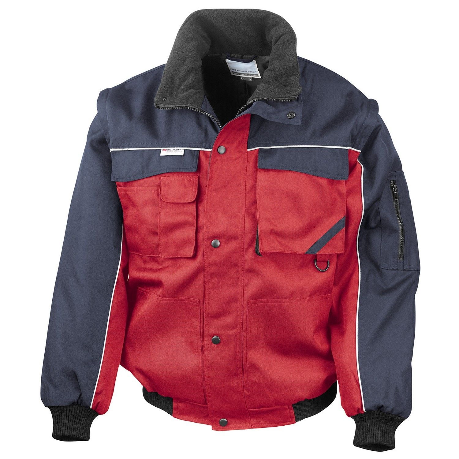 WORK-GUARD by Result Mens Heavy Duty Zip-off Sleeves Pilot Jacket ...
