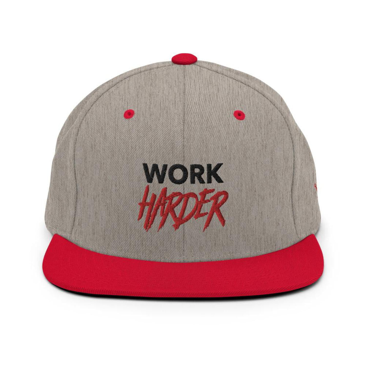 WORK HARDER Adjustable Snapback Hat - Walmart.com