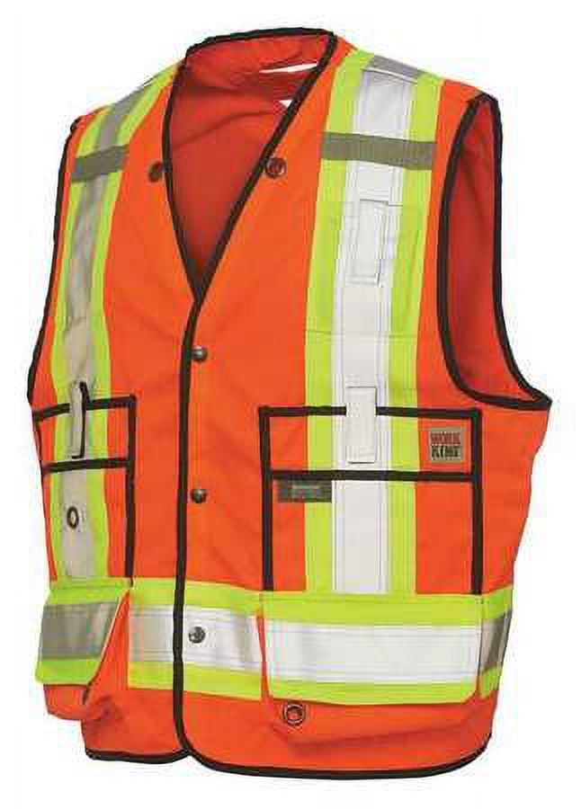 WORK KING Hi Visibility Vest,S,Hi-Vis Orange S31311 - Walmart.com