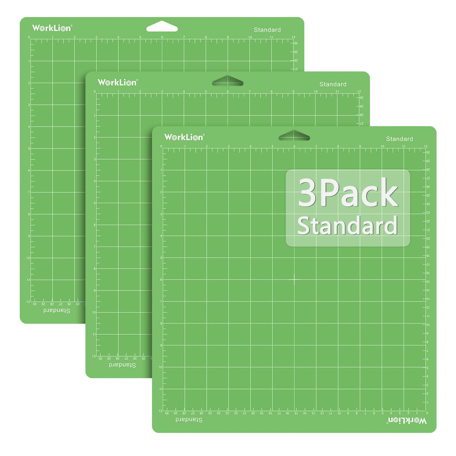 WORKLION 12x12 Cutting Mat for Cricut: (Standard adhesive, 3 Mats ...