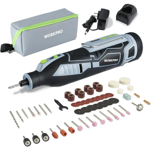 WORKPRO 12V Cordless Rotary Tool Kit, 5 Variable Speeds, Powerful ...
