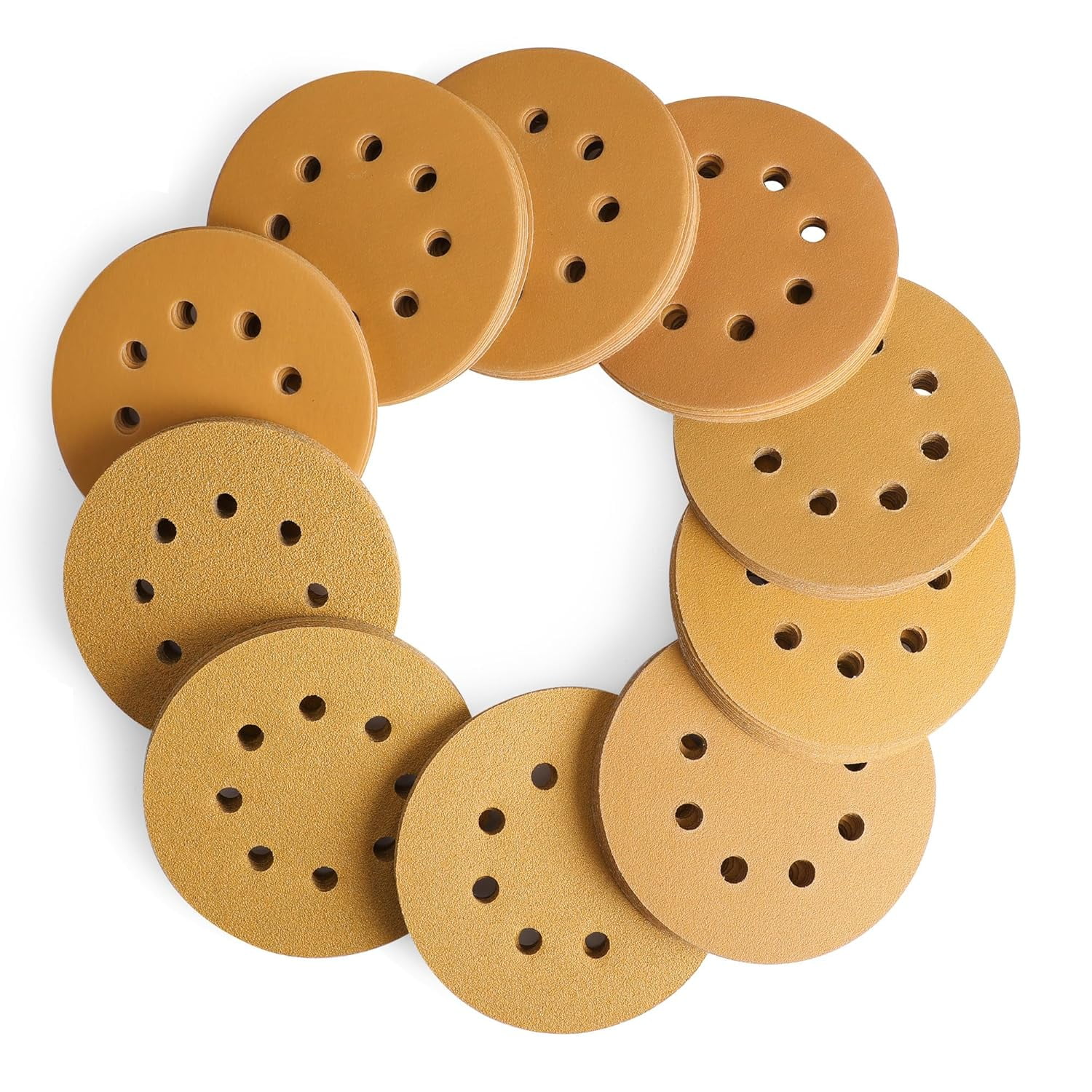 WORKPRO 150-Pack 5-Hole Detail Sander Pads – Assorted Grits 40/80/120 ...