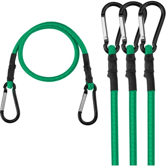 WORKPRO 24 Inch Bungee Cords with Hooks, 4 Pack Superior Rubber Heavy ...