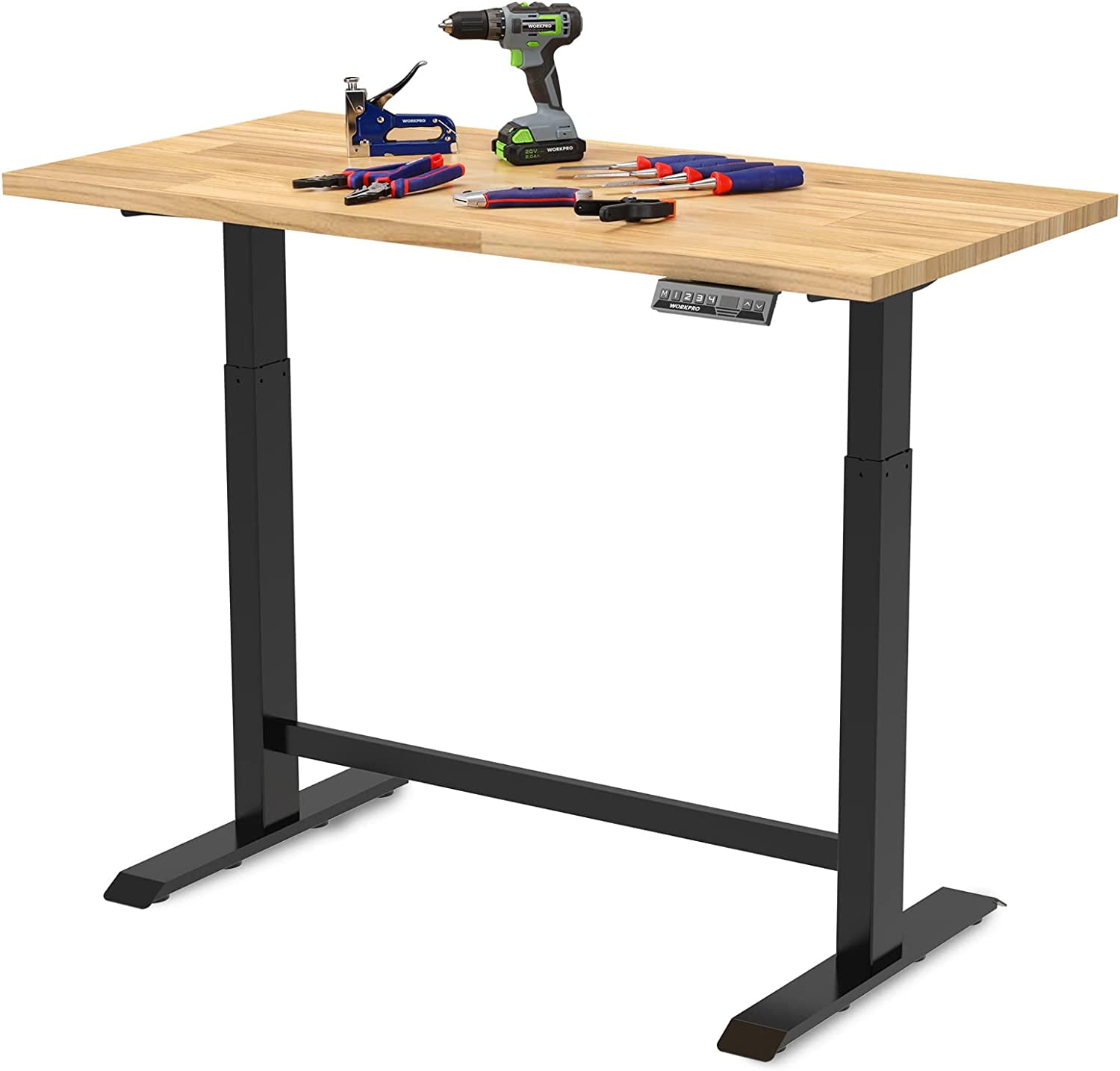 WORKPRO 48" Electric Desk, Adjustable Height, Dual Motor, 500 lbs Load ...
