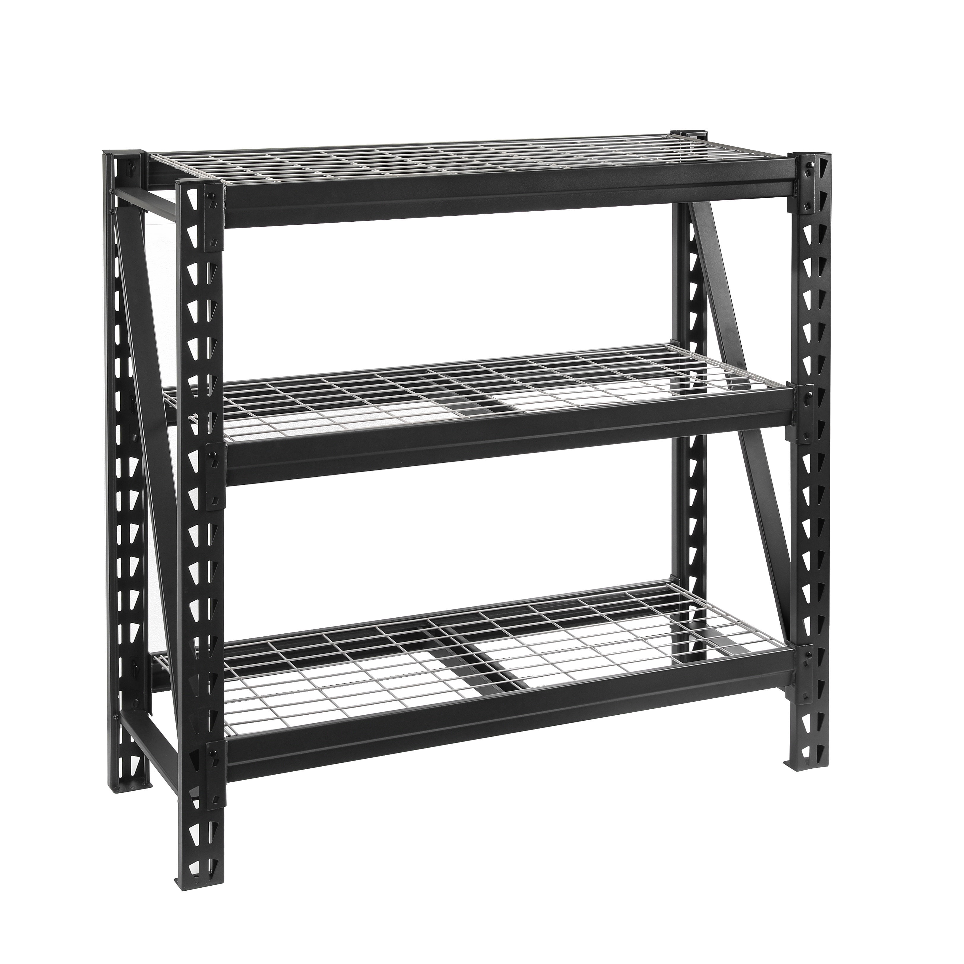 WORKPRO 48" W x 18" D x 48" H 3-Tier Freestanding Shelf, Steel, 4,500lb ...