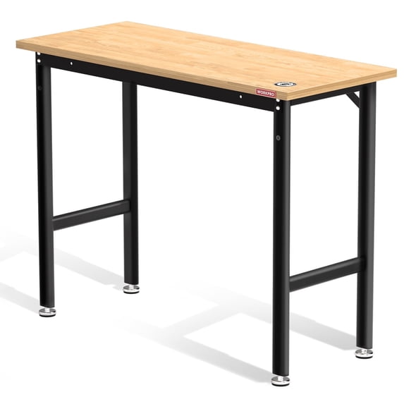 WORKPRO 48"x20" Garage Workbench, Adjustable Height, 1200 LBS Load ...